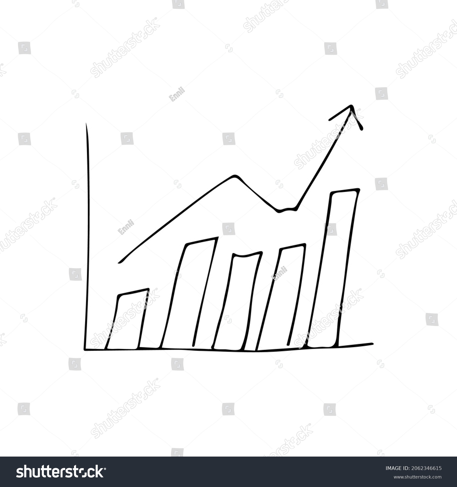 Indicator Growth Graph Isolated Object On Stock Vector (Royalty Free ...