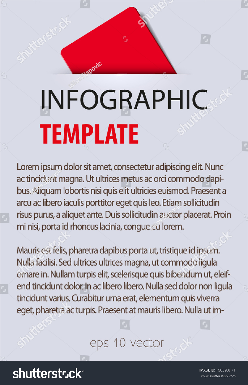Info Graphic Red Brochure Template Stock Vector (Royalty Free ...