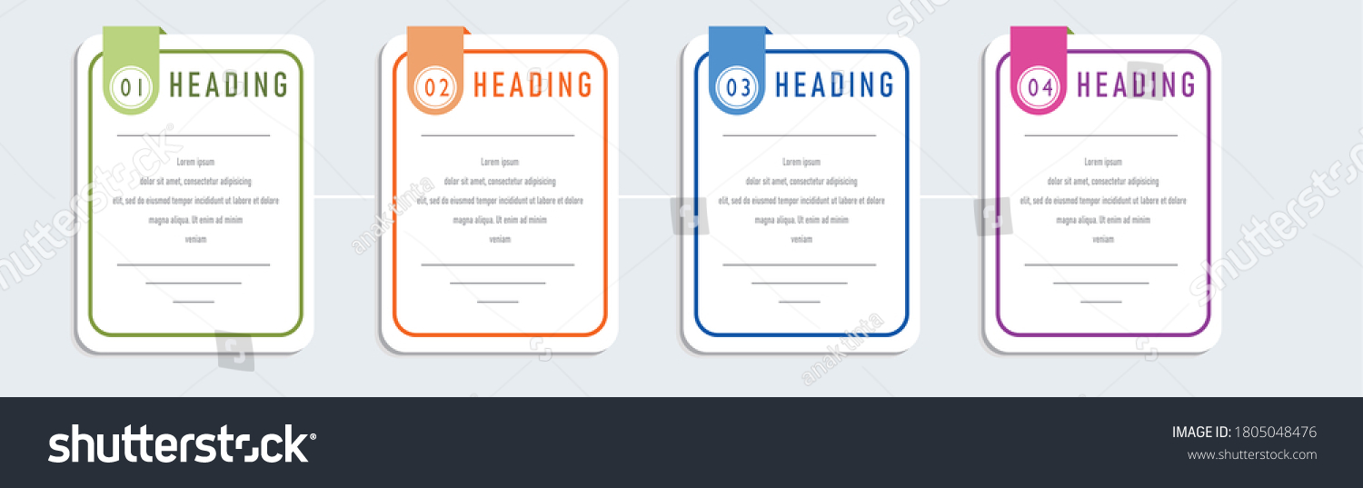 Infographic Template Four Steps Options Process Stock Vector (Royalty ...