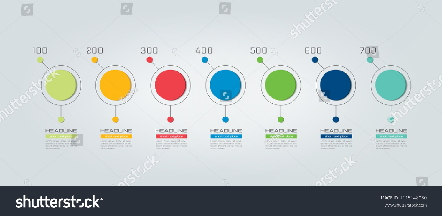 Infographic Timeline Report Template Chart Scheme Stock Vector (Royalty ...