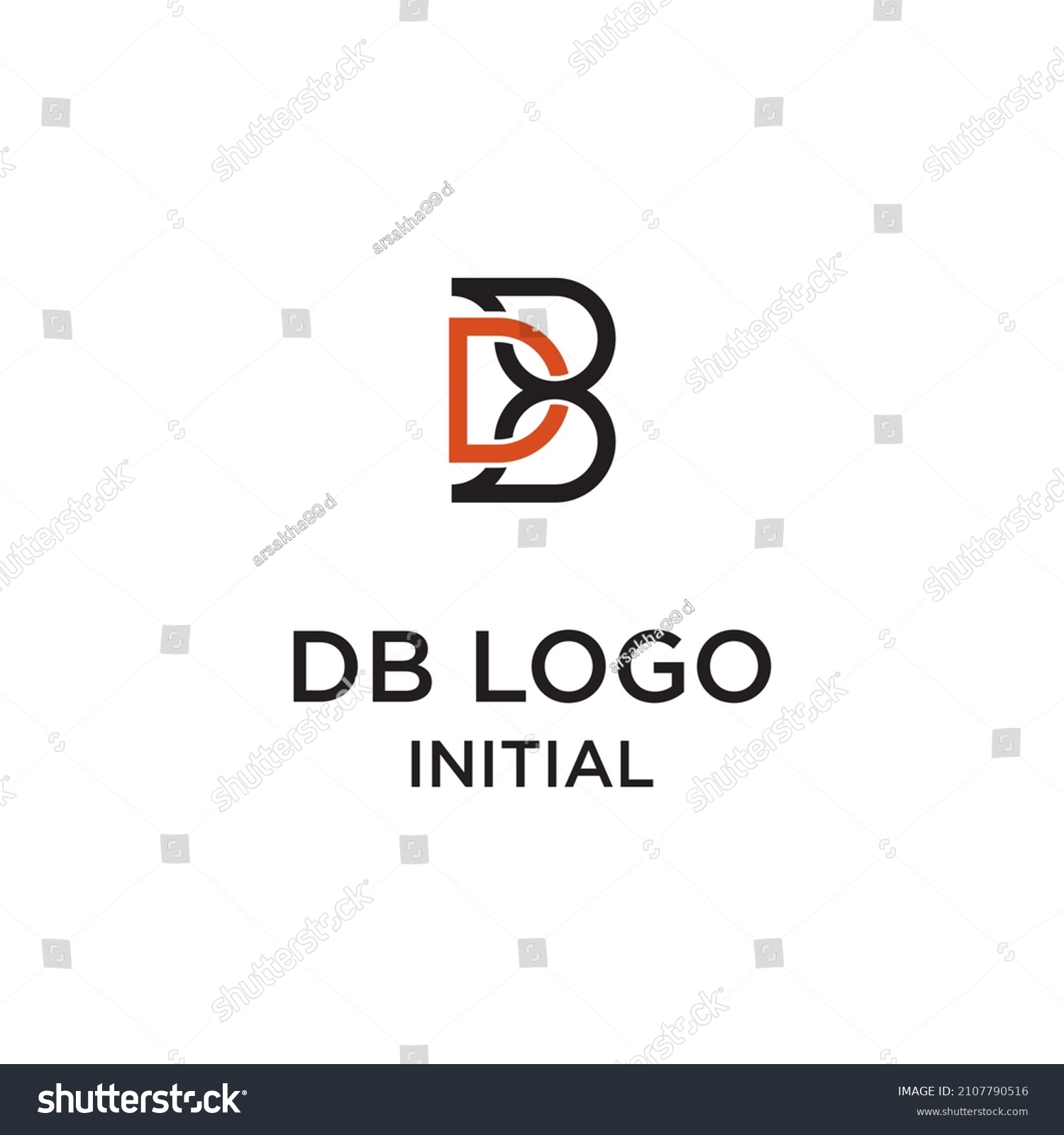 Initials Db Letter Logo Design Vector Stock Vector (Royalty Free ...