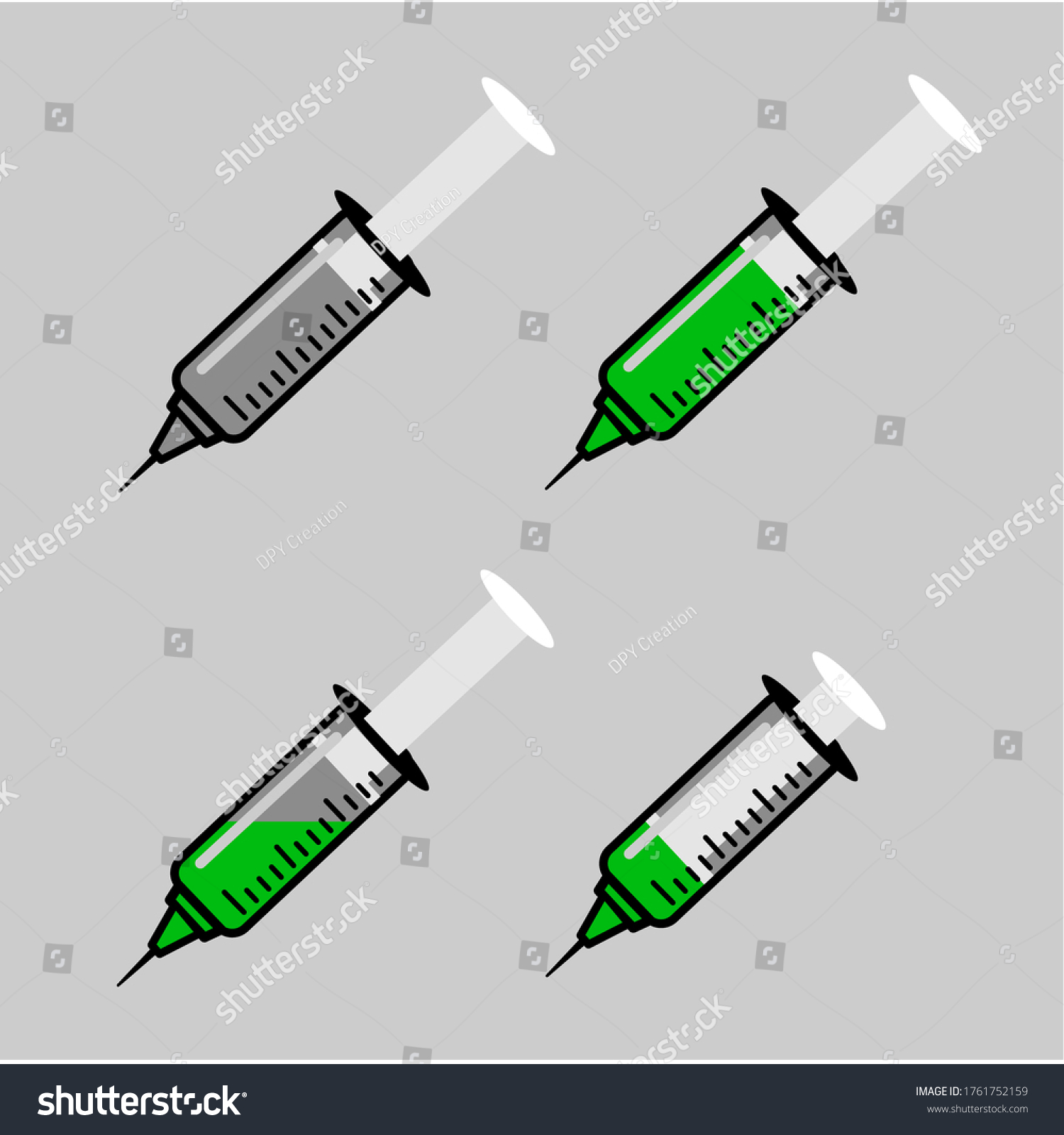 4 Injection Set Different Type Value Stock Vector (Royalty Free ...