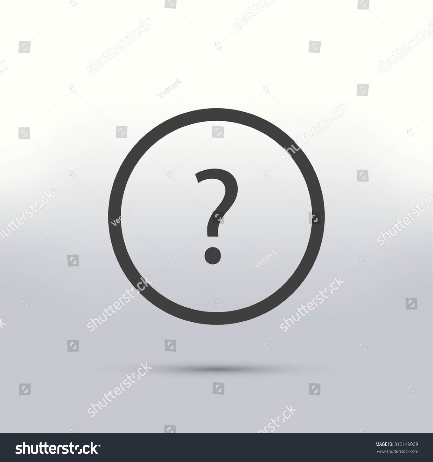 Interrogation Sticker Icon Stock Vector (Royalty Free) 312149069 ...