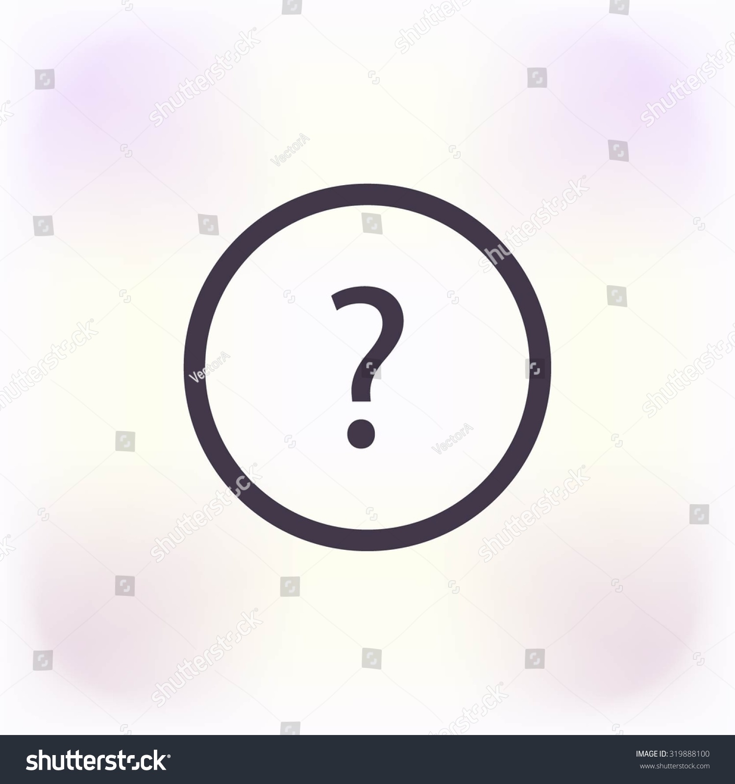Interrogation Sticker Icon Stock Vector (Royalty Free) 319888100 ...