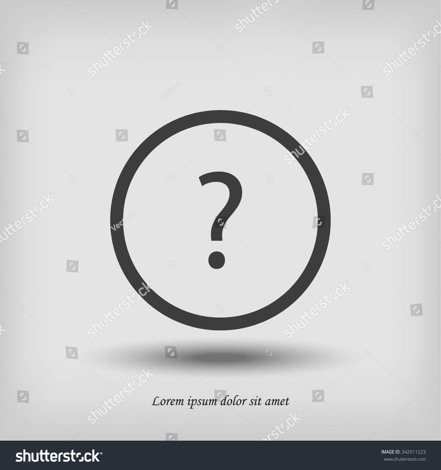 Interrogation Sticker Icon Stock Vector (Royalty Free) 342511223 ...