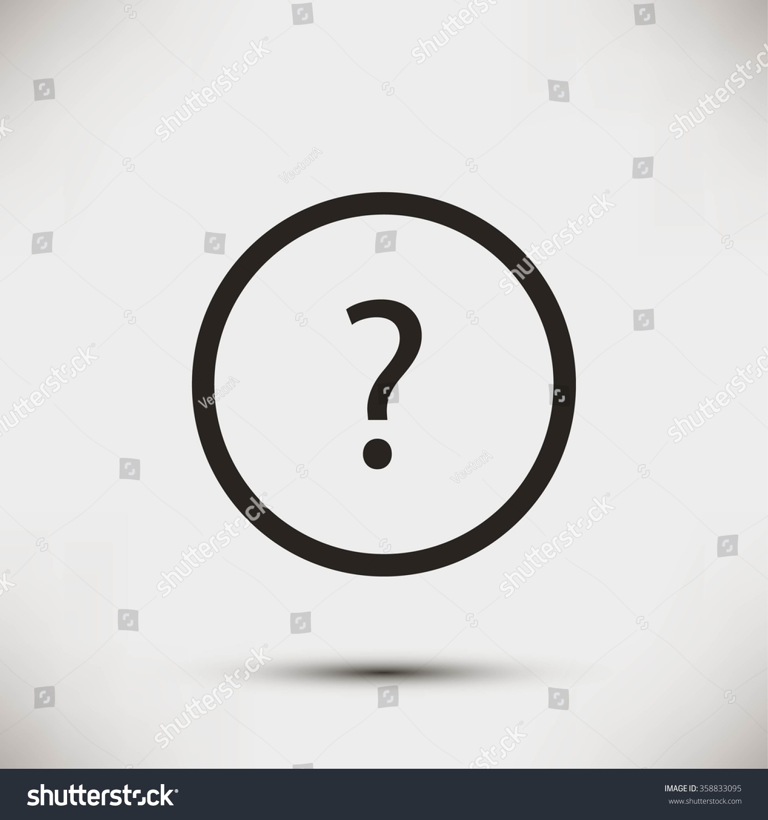 Interrogation Sticker Icon Stock Vector (Royalty Free) 358833095 ...