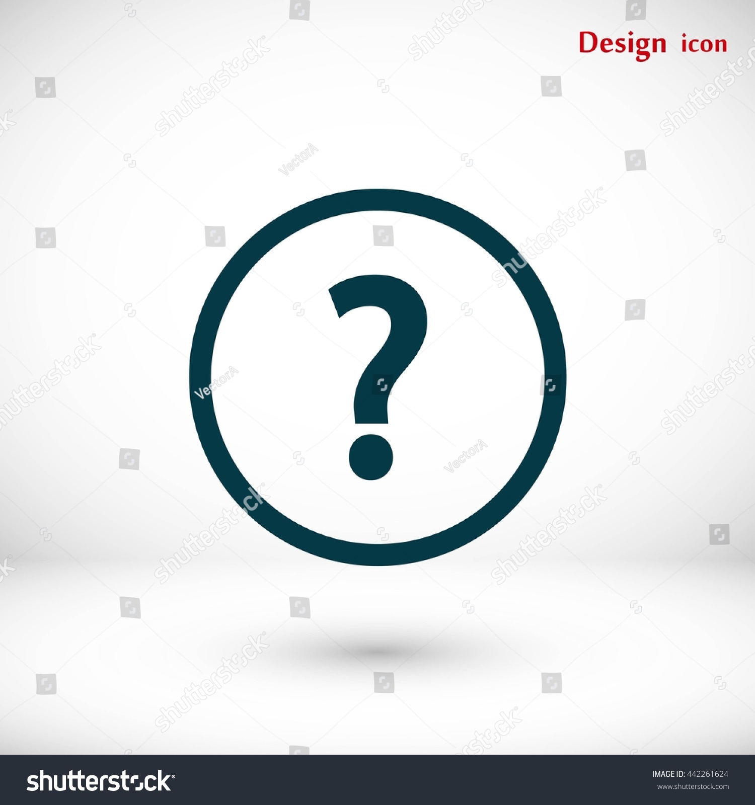 Interrogation Sticker Icon Stock Vector (Royalty Free) 442261624 ...