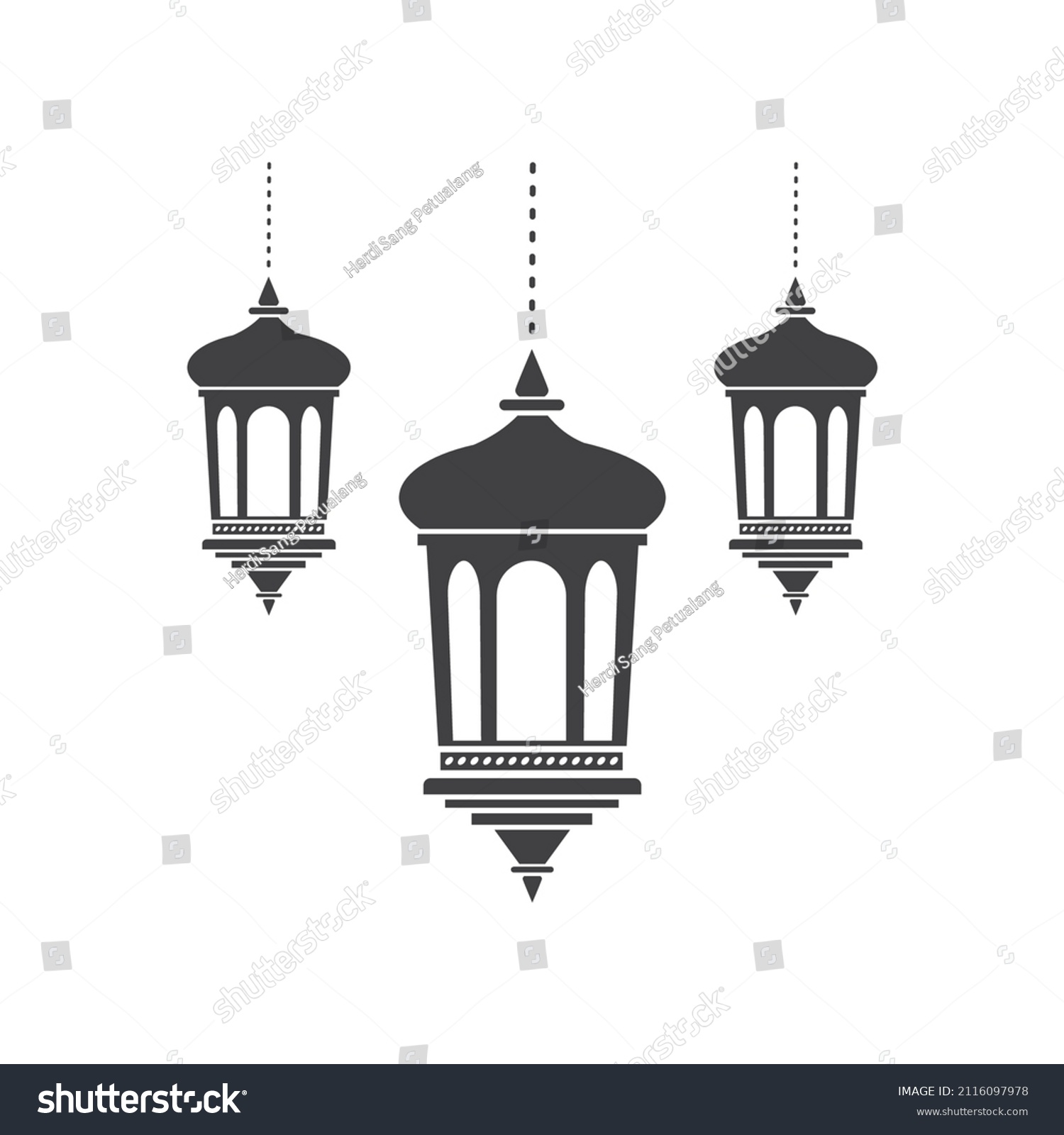 Islamic Icon Lantern Vector Illustration Stock Vector (Royalty Free ...