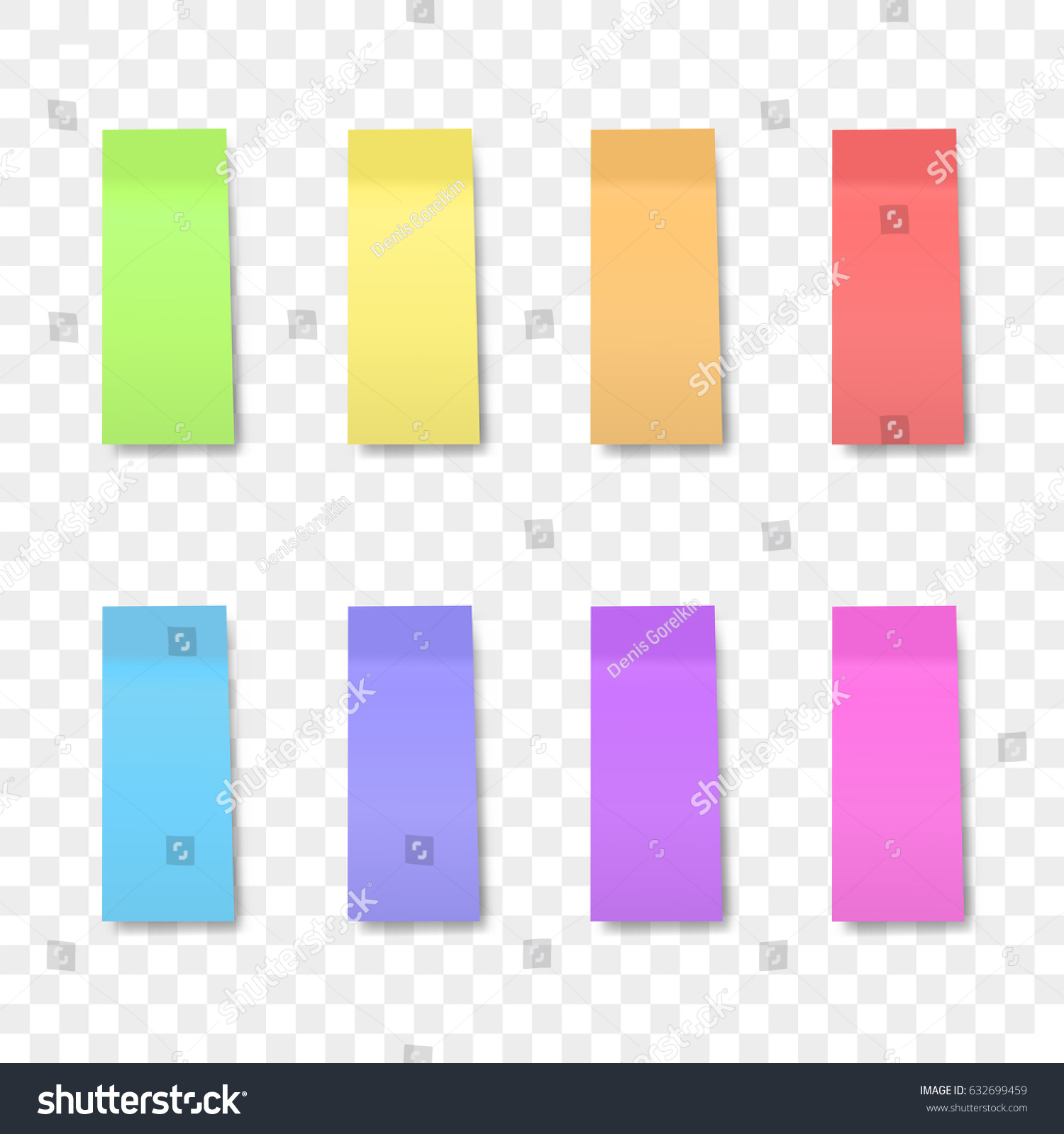 Isolated Sticky Note On Transparent Background Stock Vector (Royalty ...