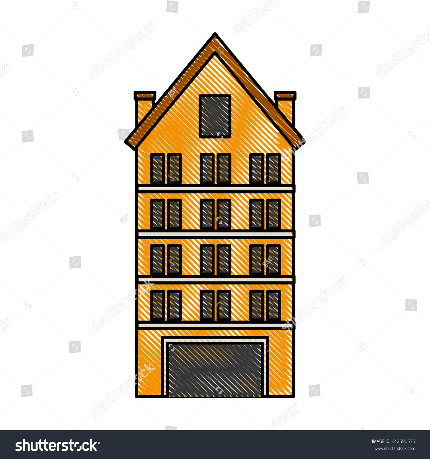Italian Building Icon Stock Vector (Royalty Free) 642590575 | Shutterstock