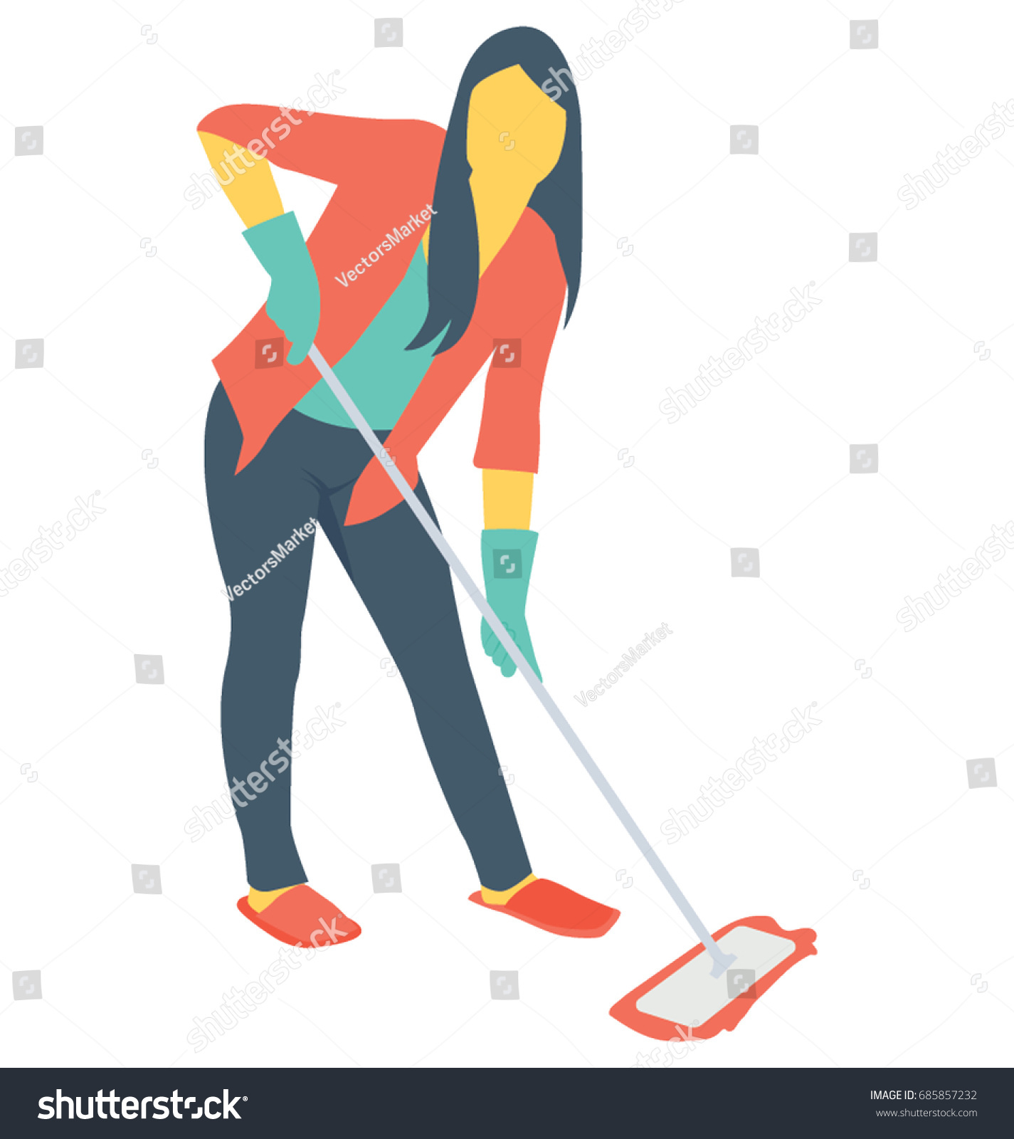 Janitor Color Vector Icon Stock Vector (Royalty Free) 685857232 ...