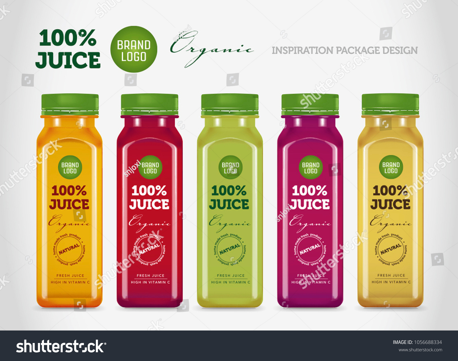 100 Juice Package Design Stock Vector (Royalty Free) 1056688334 ...