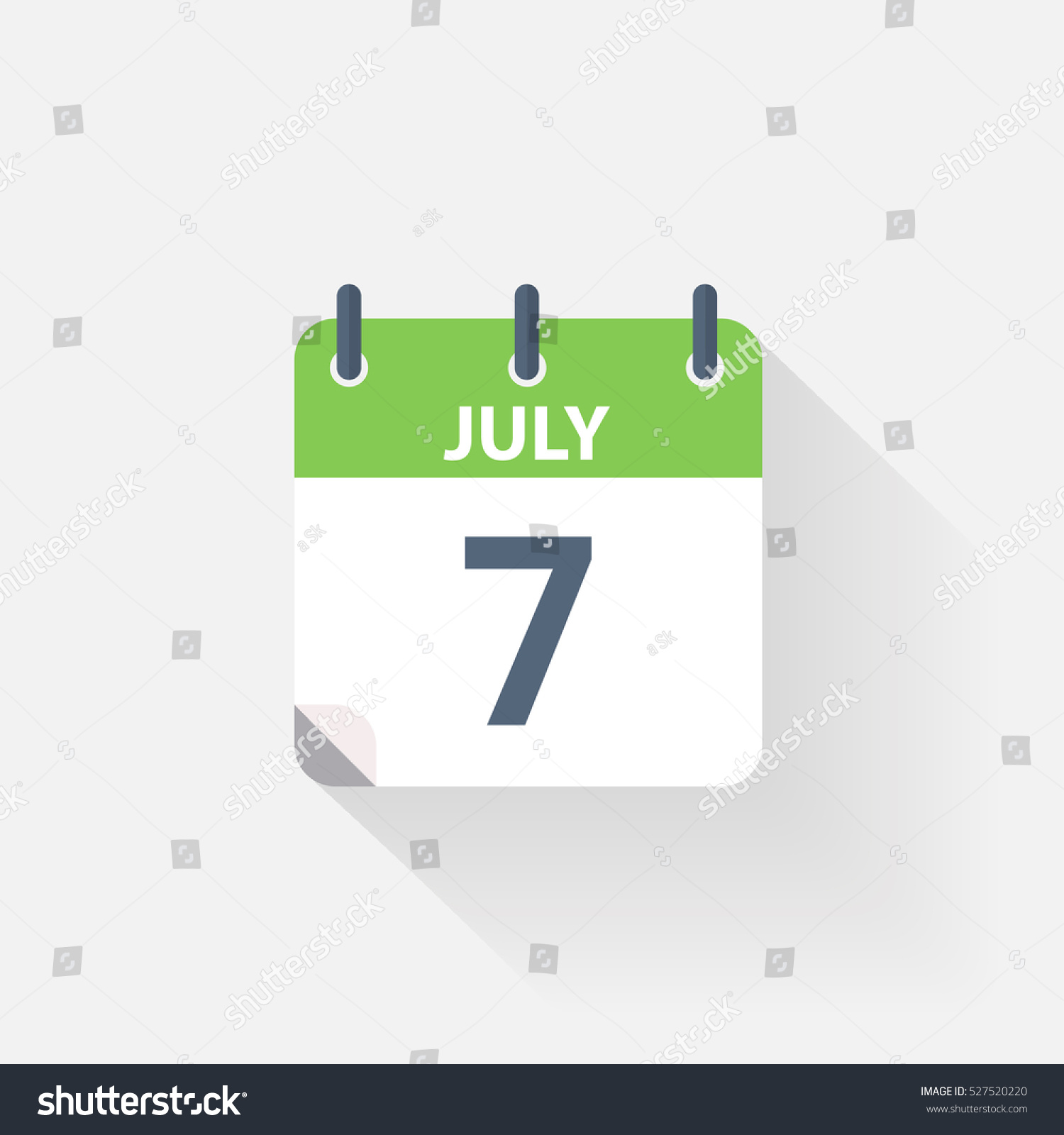 7 July Calendar Icon Stock Vector (Royalty Free) 527520220 | Shutterstock