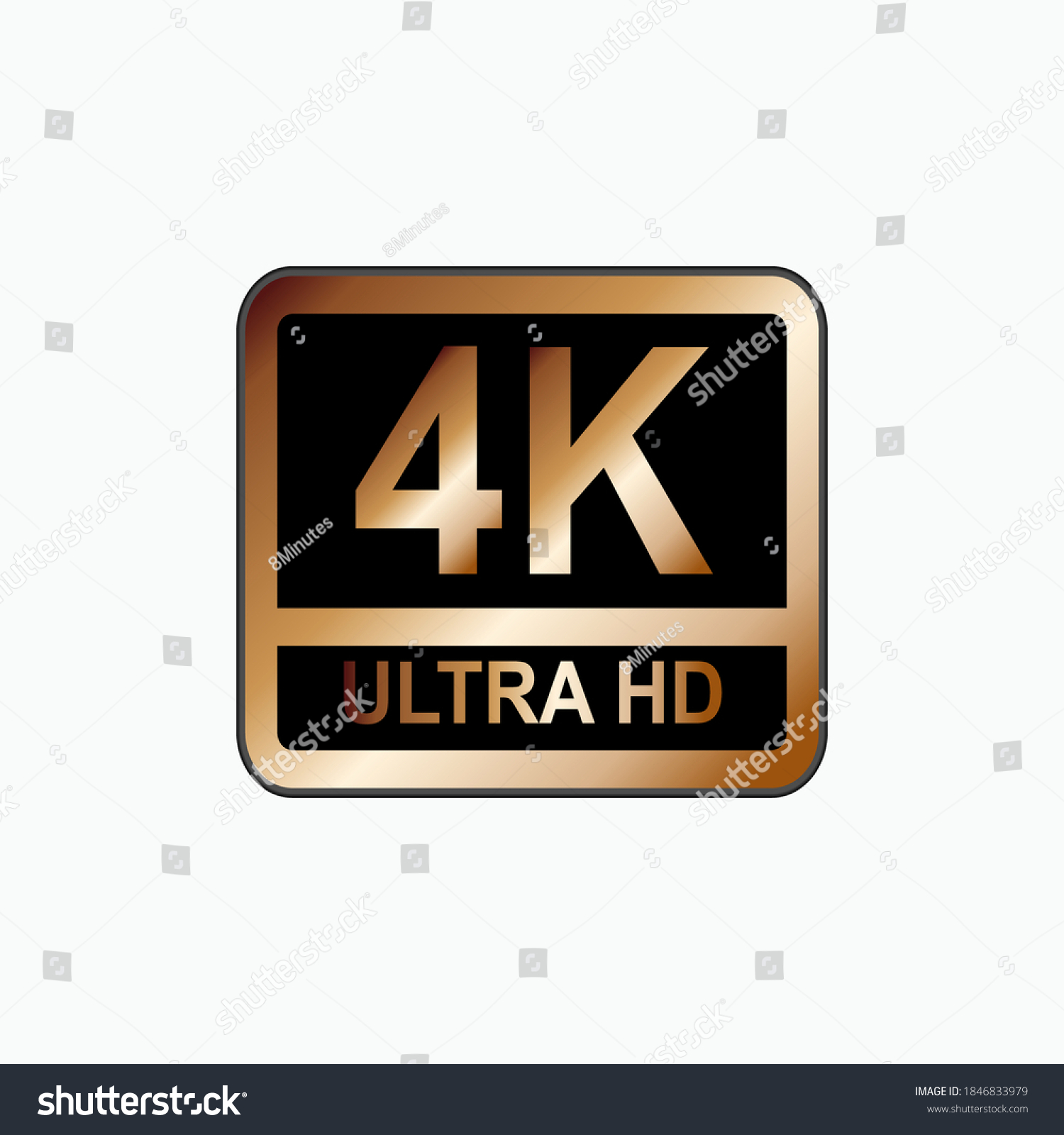 4k Resolution Illustration Display Technology Symbol Stock Vector ...