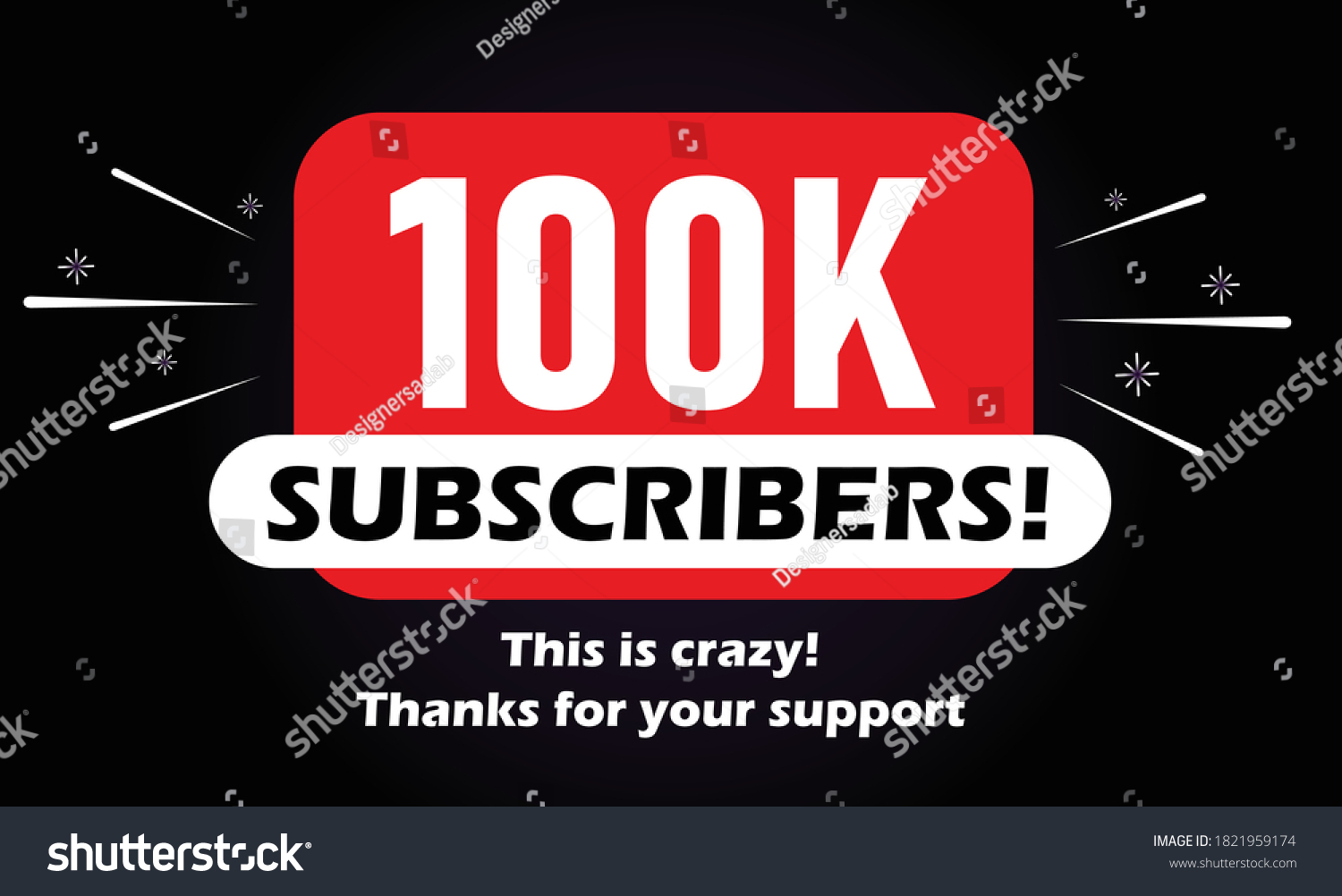 23 100k subscriber special Images, Stock Photos & Vectors | Shutterstock