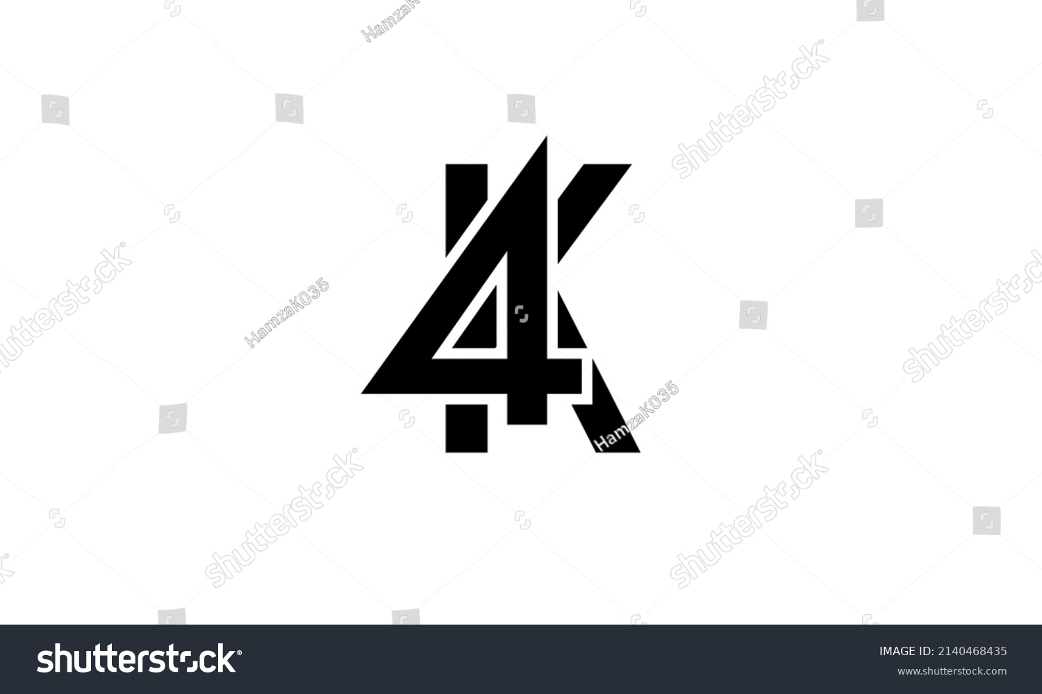 4k Vector Icon Design Initial Letter Stock Vector (Royalty Free ...