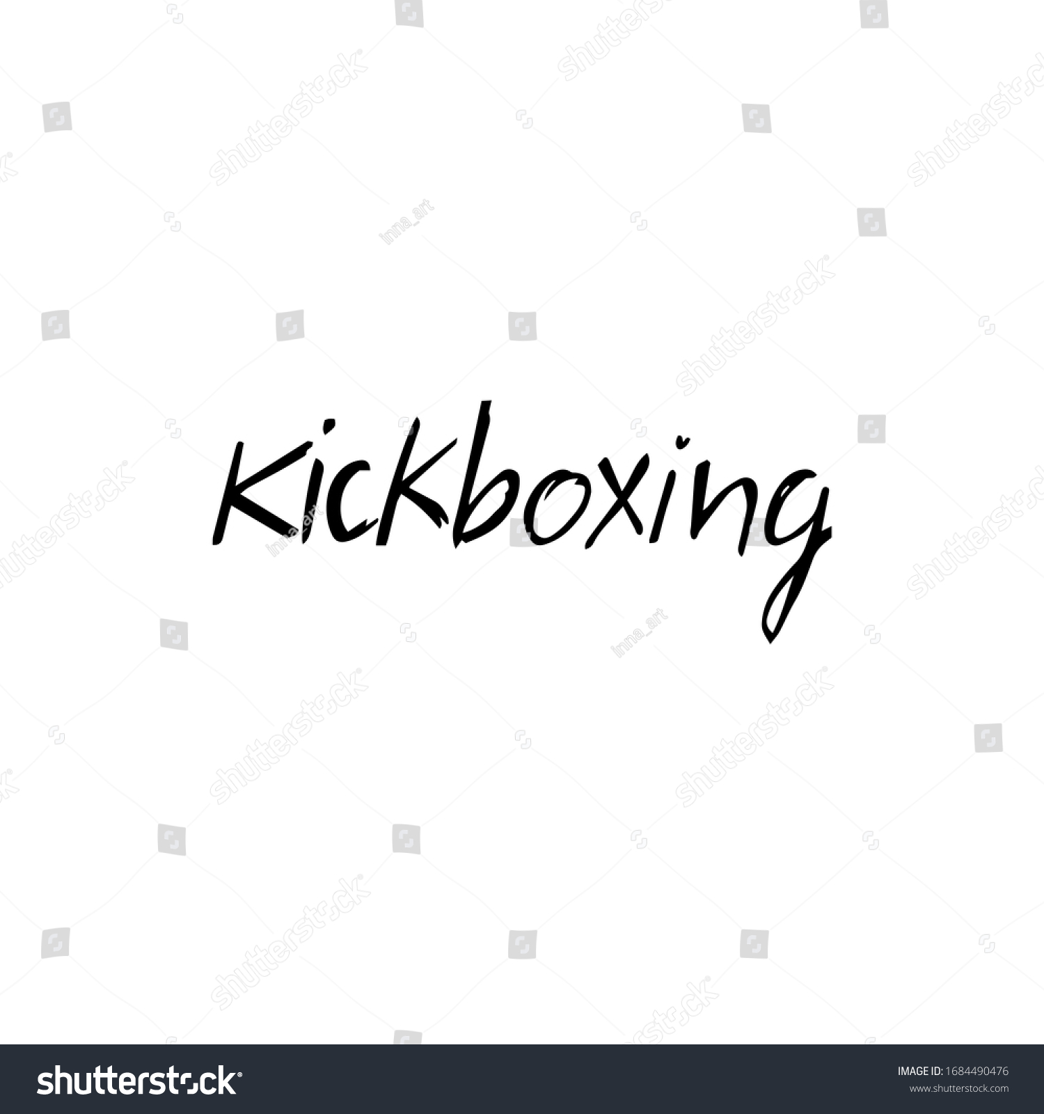 Vektor Stok Kickboxing Text Graphic Font Vector (Tanpa Royalti) 1684490476