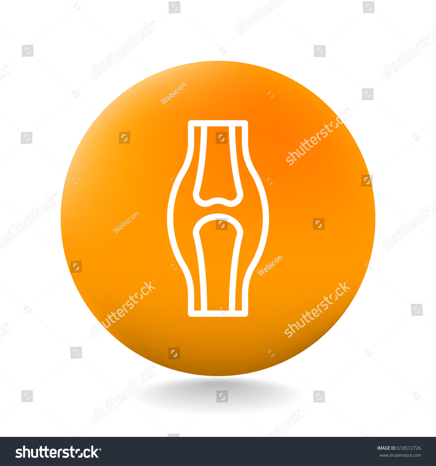Knee Joint Icon Vector Stock Vector (Royalty Free) 618512726