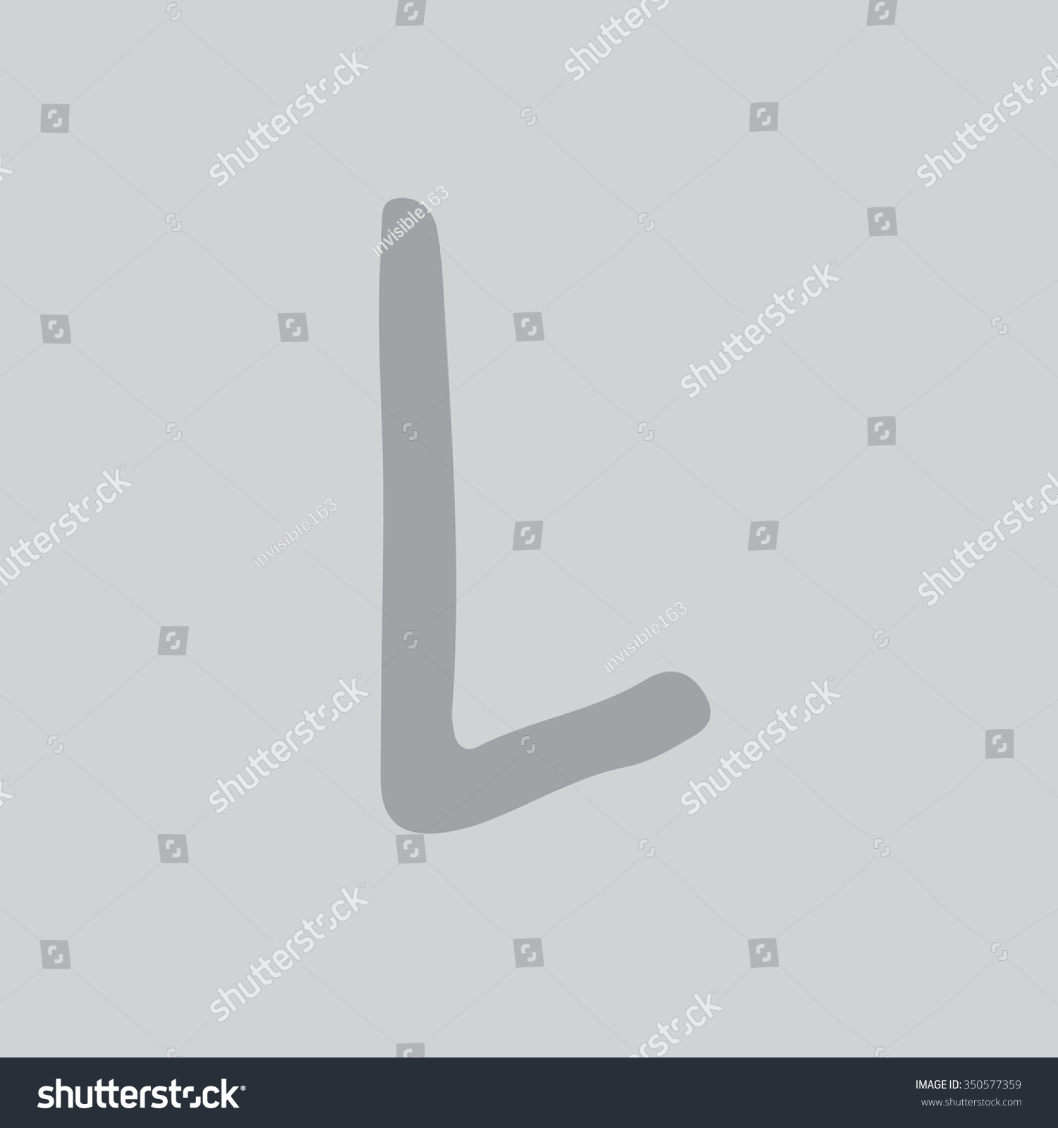 Lhand Written Modern Alphabet Vector Stock Vector (Royalty Free ...