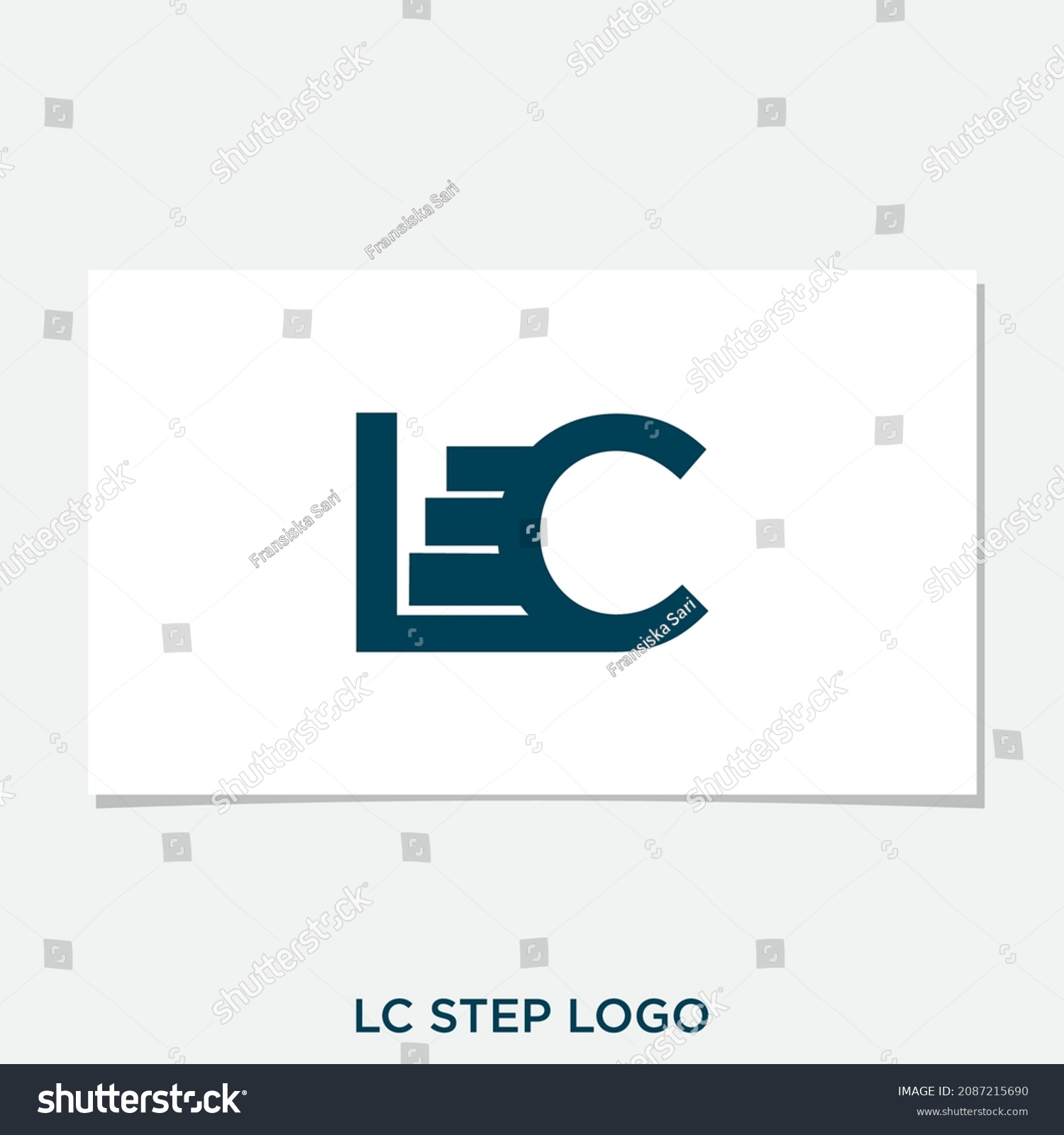 Lc Ladder Logo Design Vector Stock Vector (Royalty Free) 2087215690