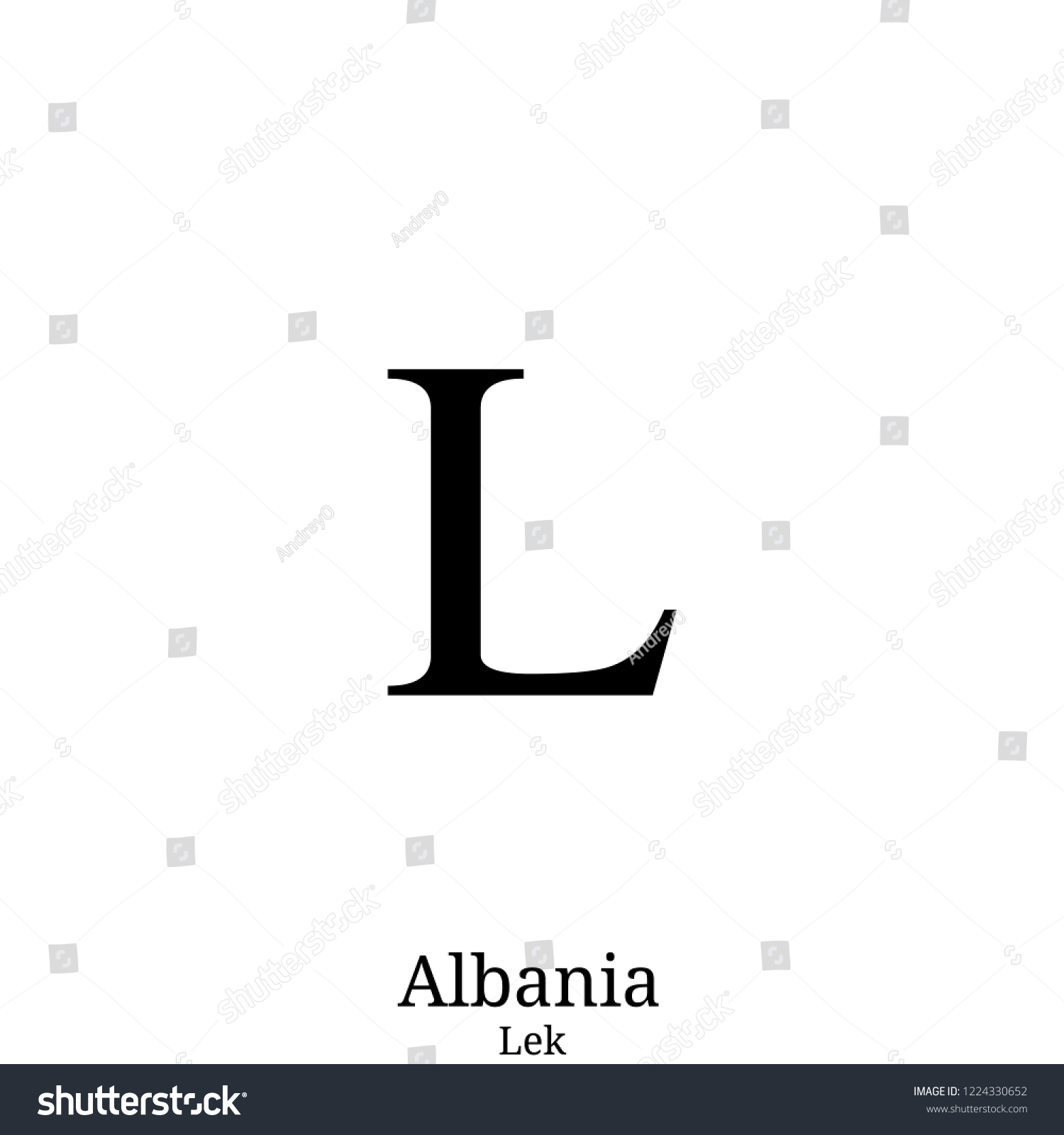 Lek Currency Symbol Stock Vector (Royalty Free) 1224330652 | Shutterstock