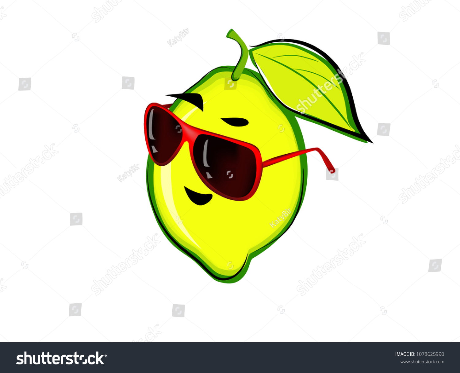 Lemon Animated Glasses Stock Vector (Royalty Free) 1078625990 ...
