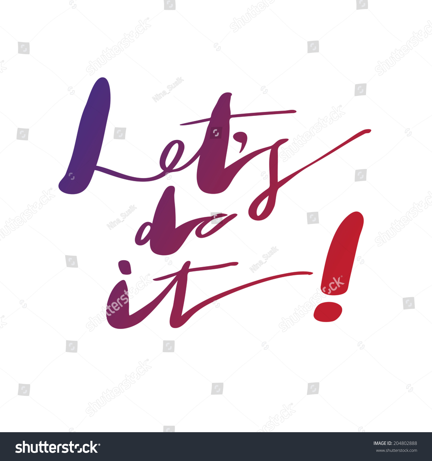 Lets Do Expression Hand Lettering Handmade Stock Vector (Royalty Free ...