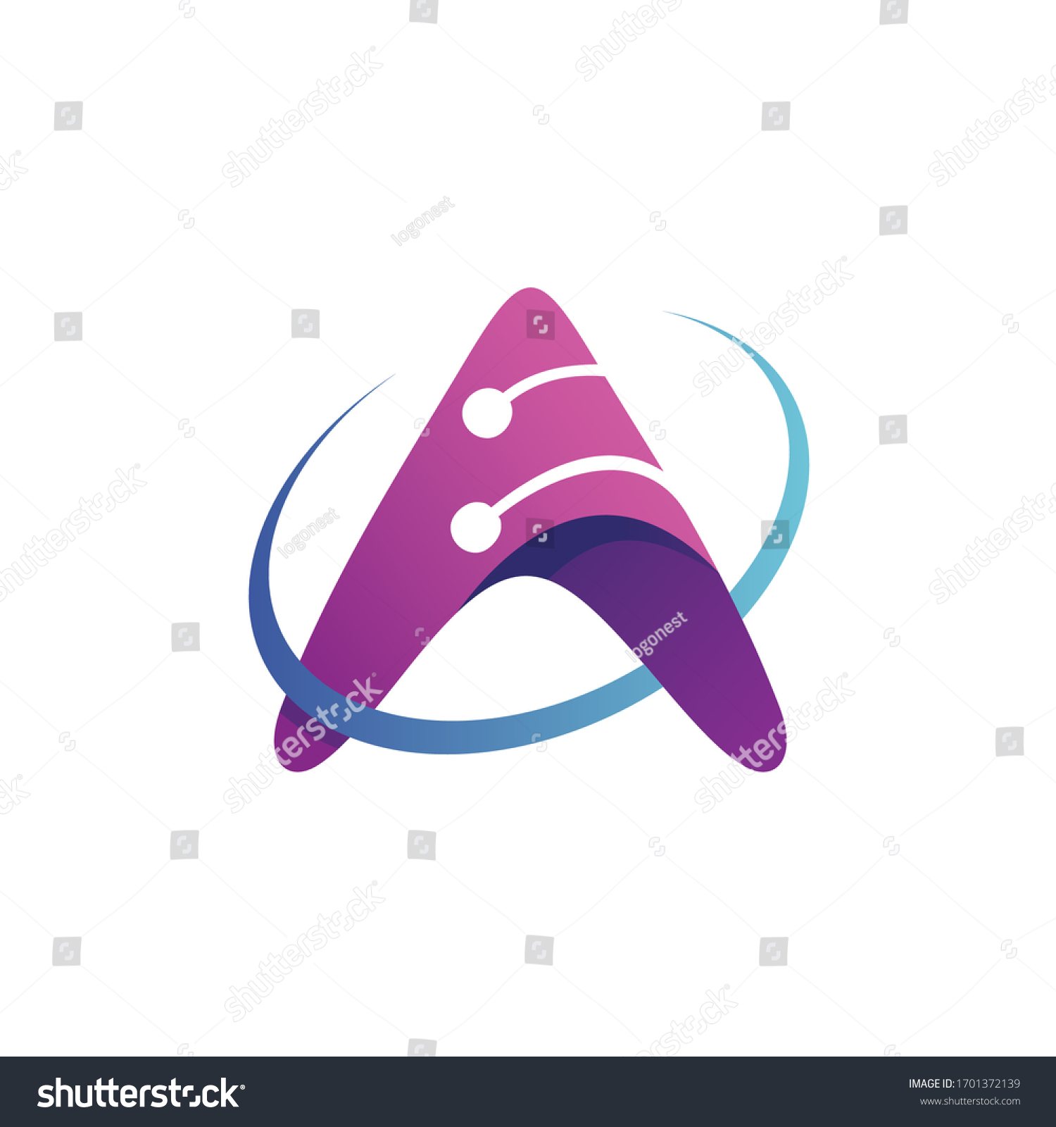 Letter Technology Logo Design Stock Vector (Royalty Free) 1701372139 ...