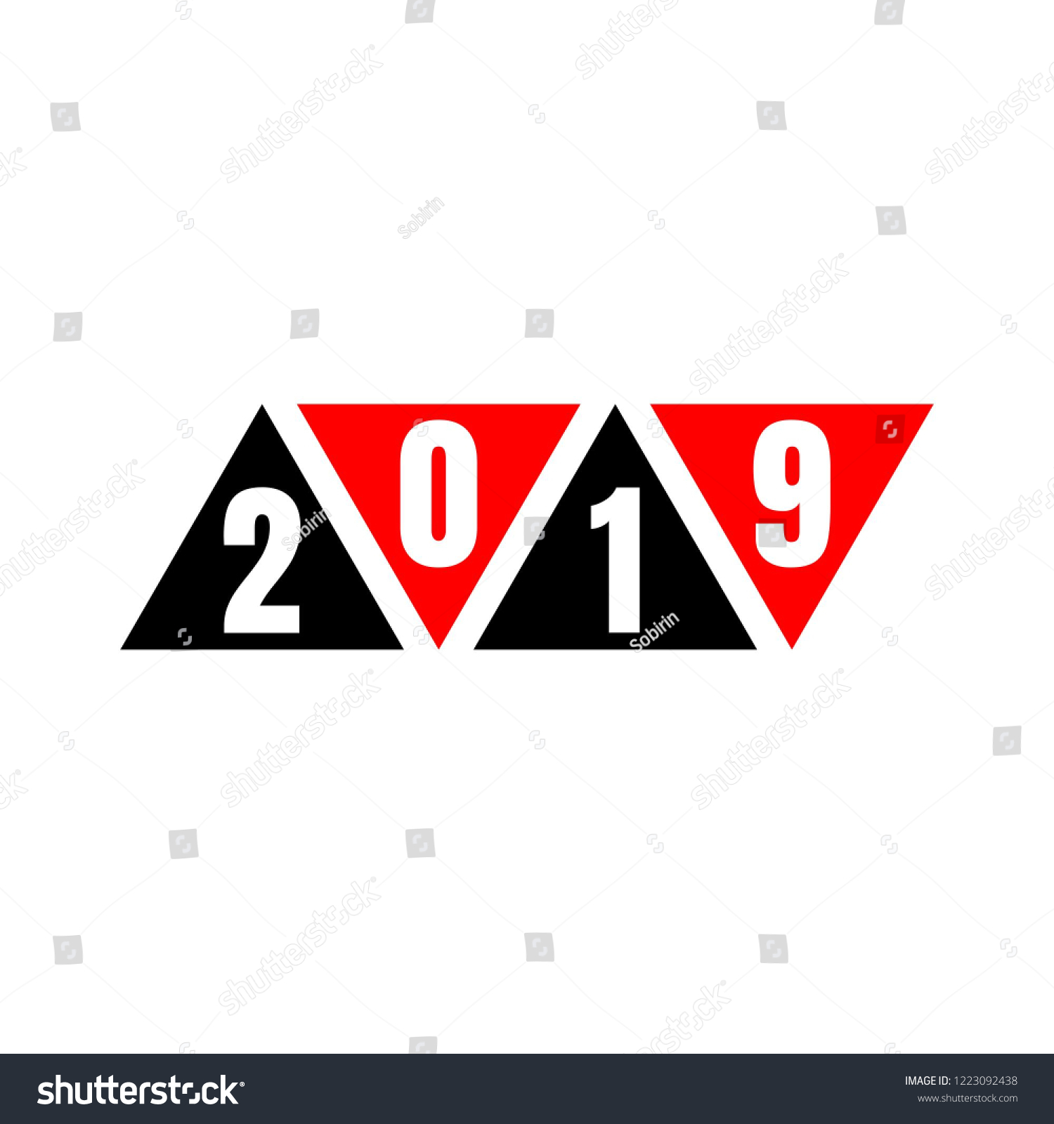 2019 Letter Design Template Stock Vector (Royalty Free) 1223092438 ...