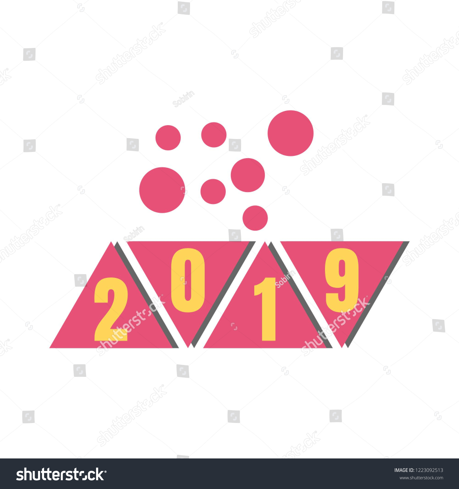 2019 Letter Design Template Stock Vector (Royalty Free) 1223092513 ...