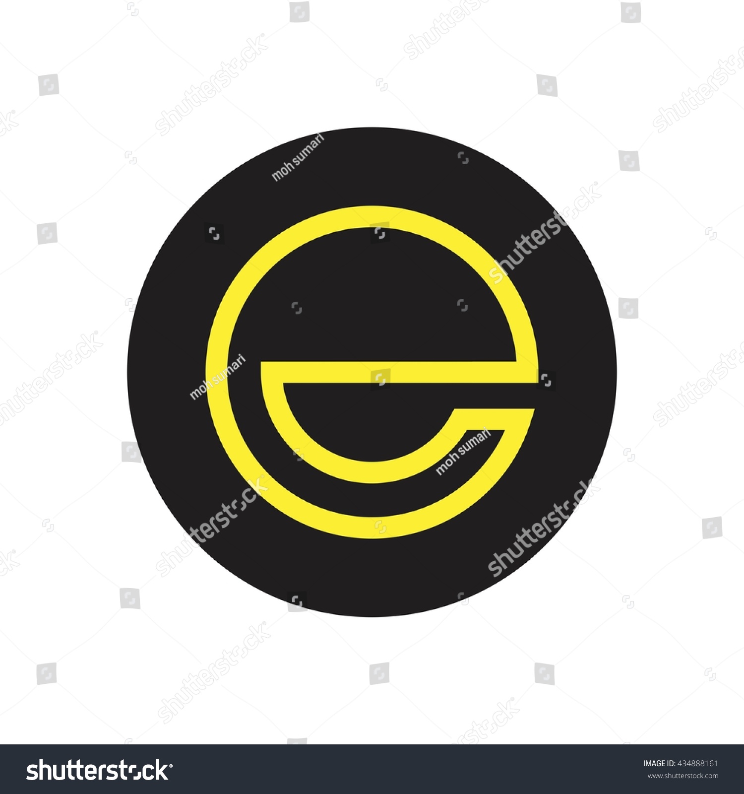 Letter E Lower Case Logo: vector de stock (libre de regalías) 434888161 ...