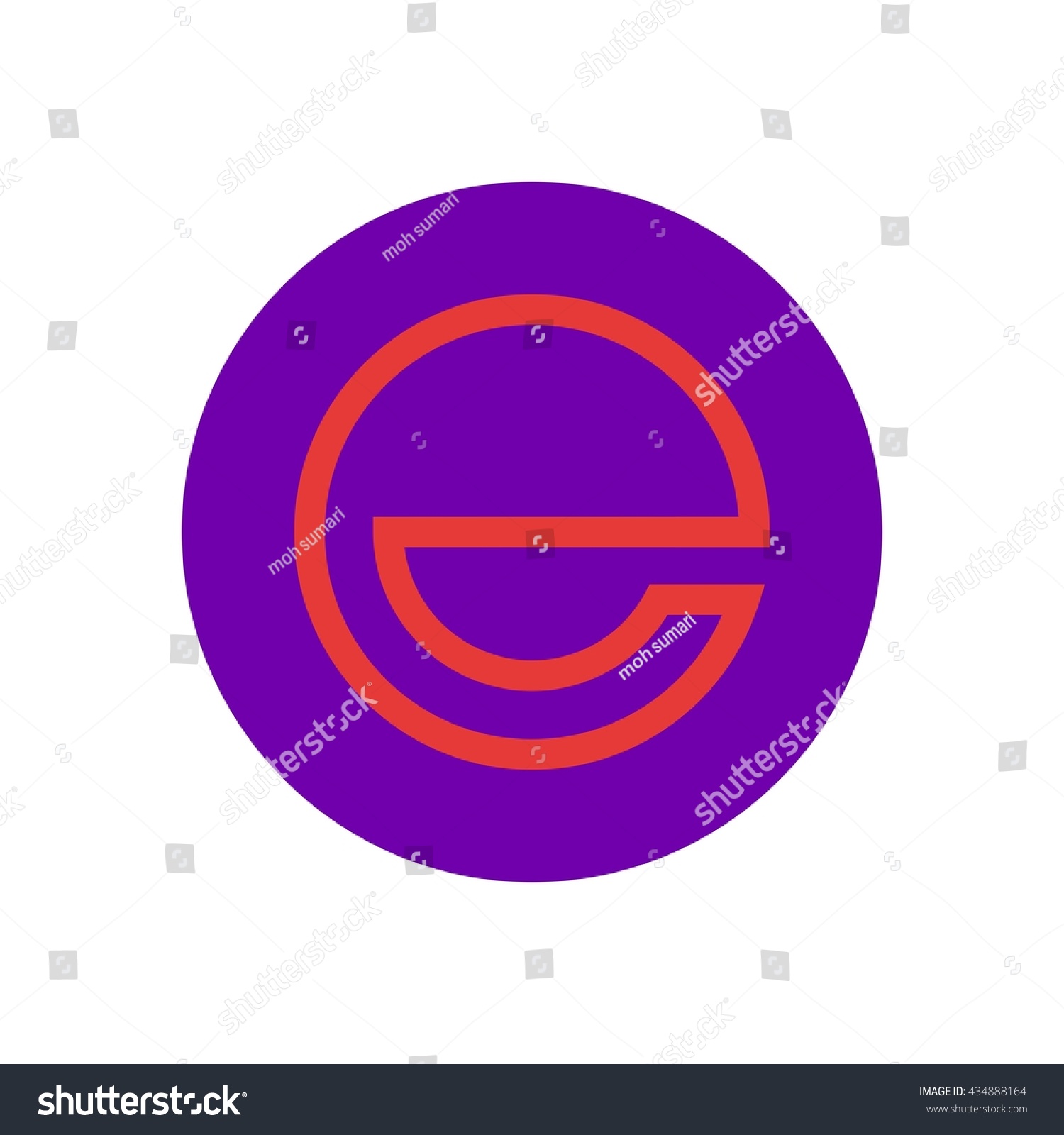 Letter E Lower Case Logo Stock Vector (Royalty Free) 434888164