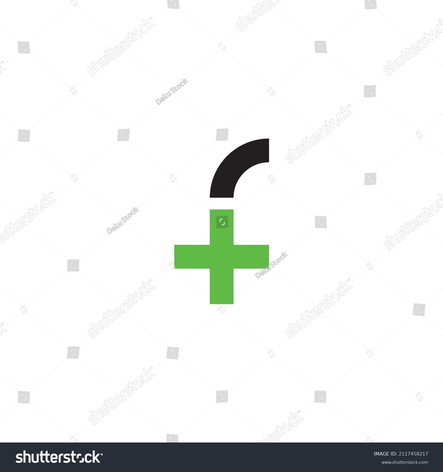 Letter F Plus Simple Symbol Logo Stock Vector (Royalty Free) 2117458217 ...