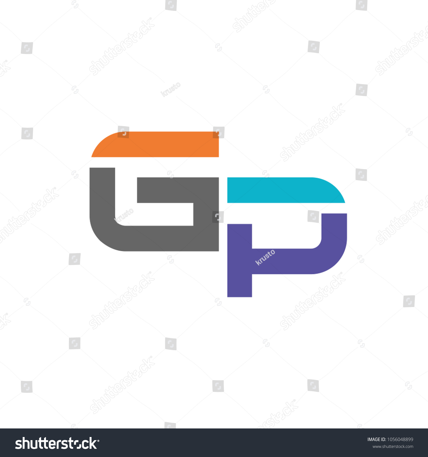 Letter Gp Logo Design Vector Illustration Stock Vector (Royalty Free ...