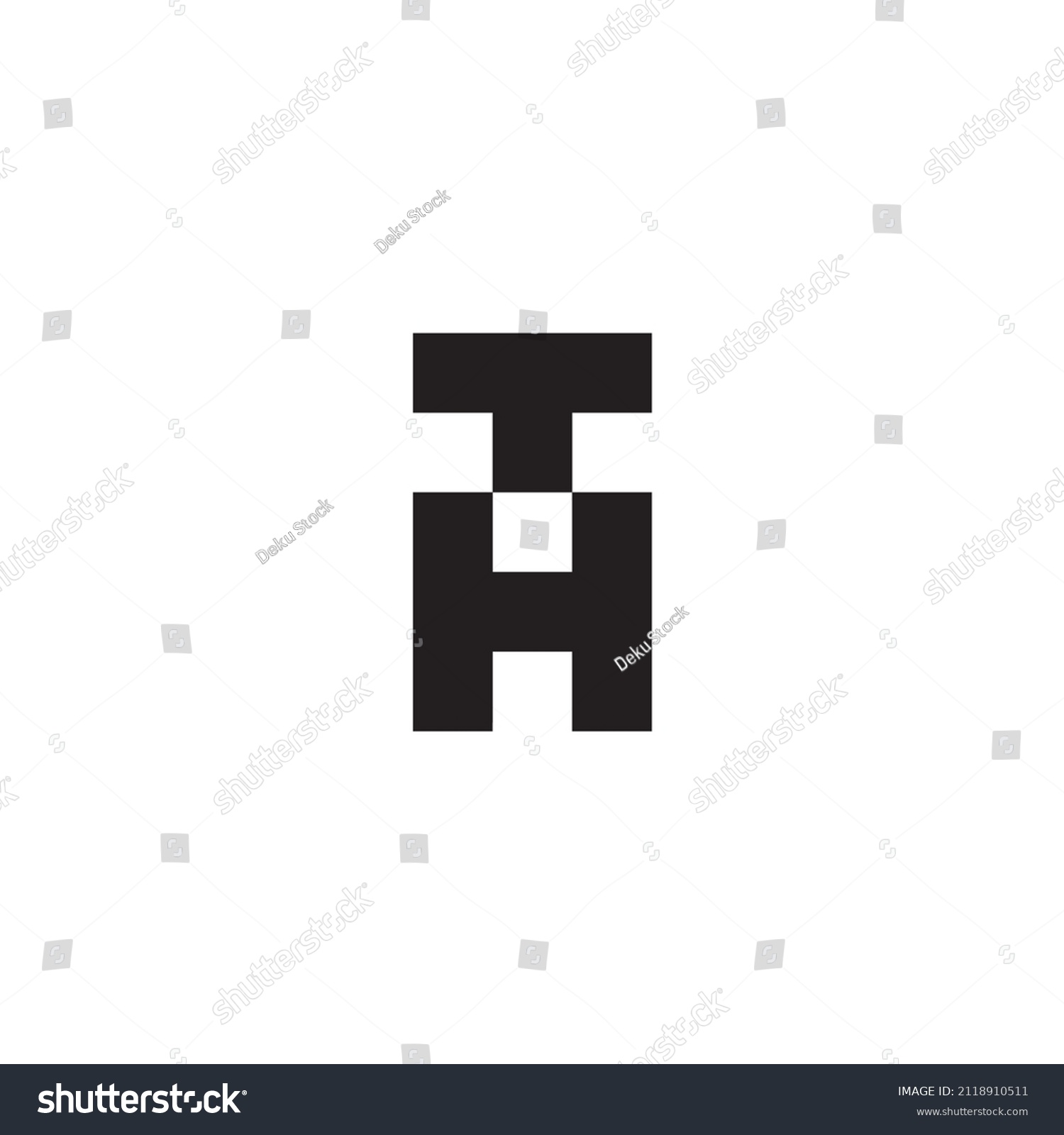 Letter H T Stack Point Symbol Stock Vector (Royalty Free) 2118910511 ...