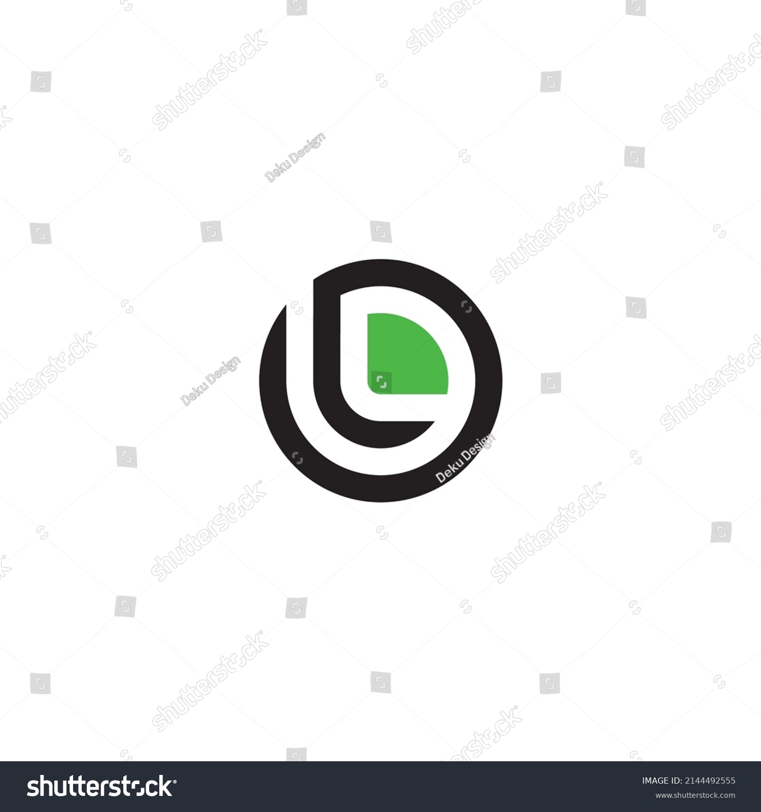 Letter L Circle Leaf Simple Symbol Stock Vector (Royalty Free ...
