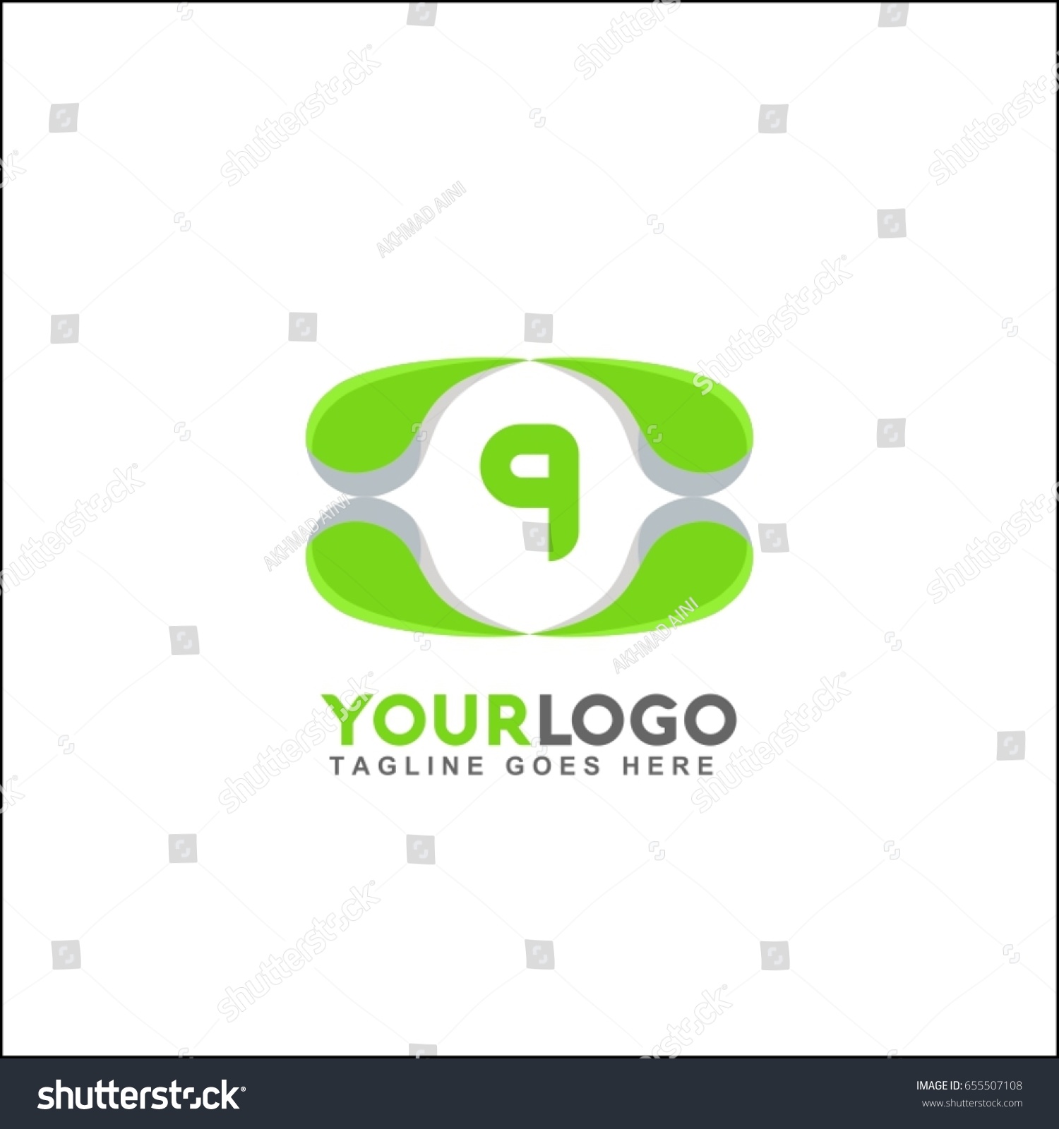 9 Letter Logo Icon Design Template Stock Vector (Royalty Free ...