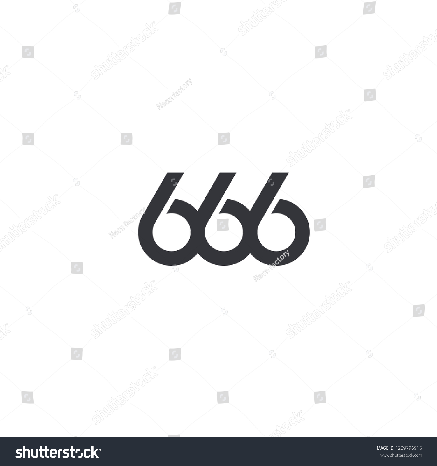 666 Letter Logo Icon Designs Vector Stock Vector (Royalty Free) 1209796915