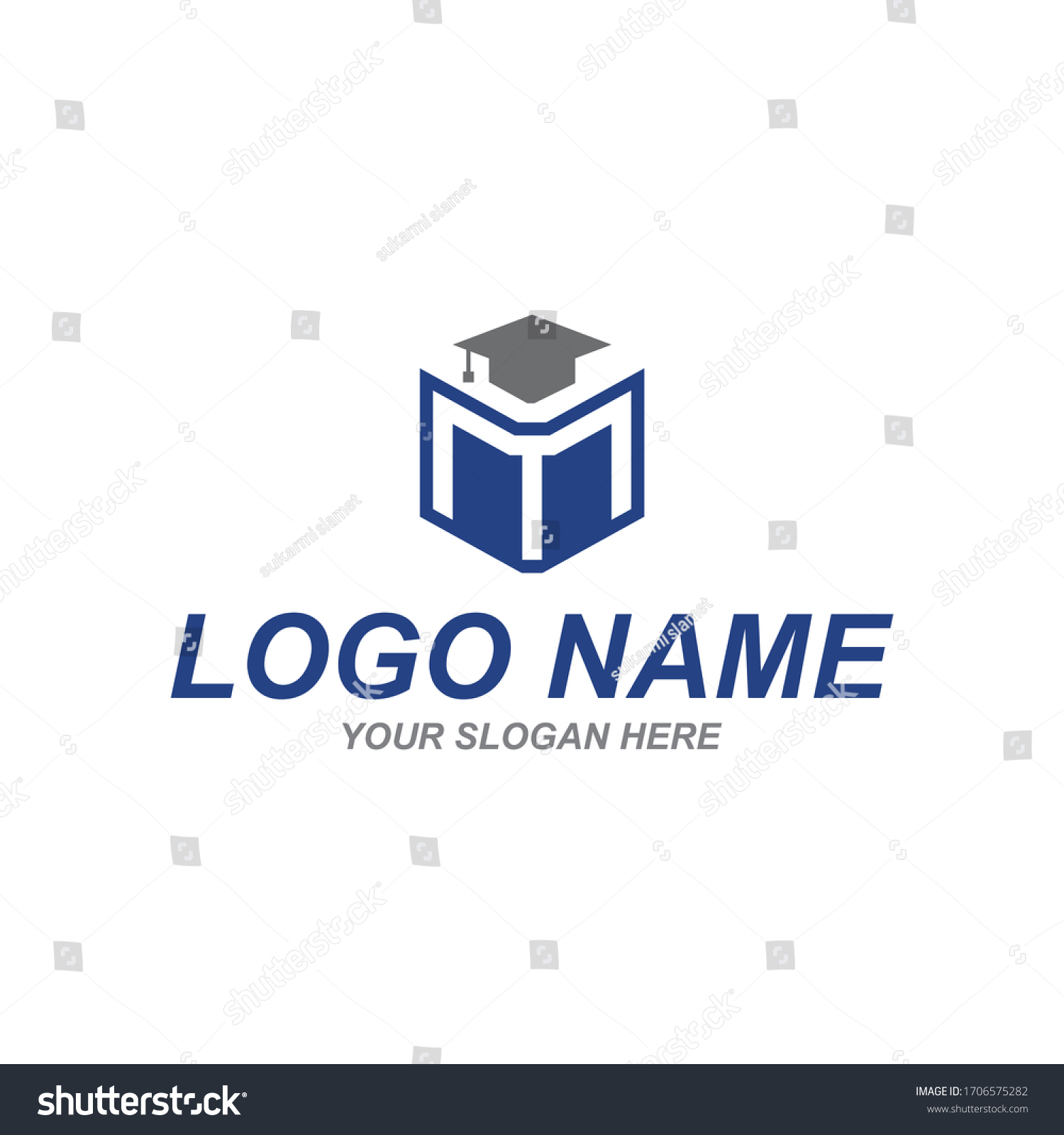 Letter M Education Logo Design Vector Stock Vector (Royalty Free ...