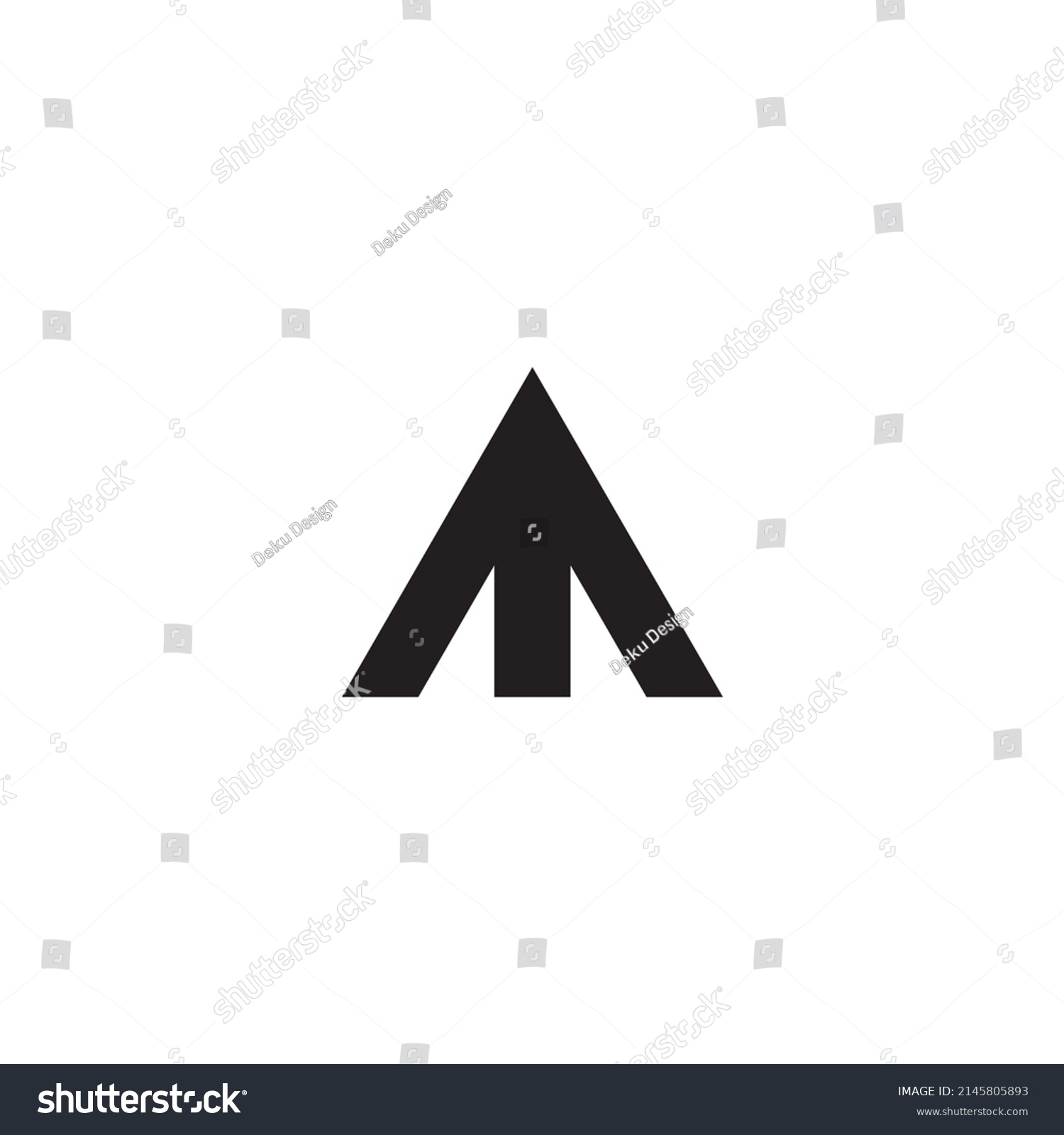 Letter M Triangle Simple Symbol Logo Stock Vector (Royalty Free ...