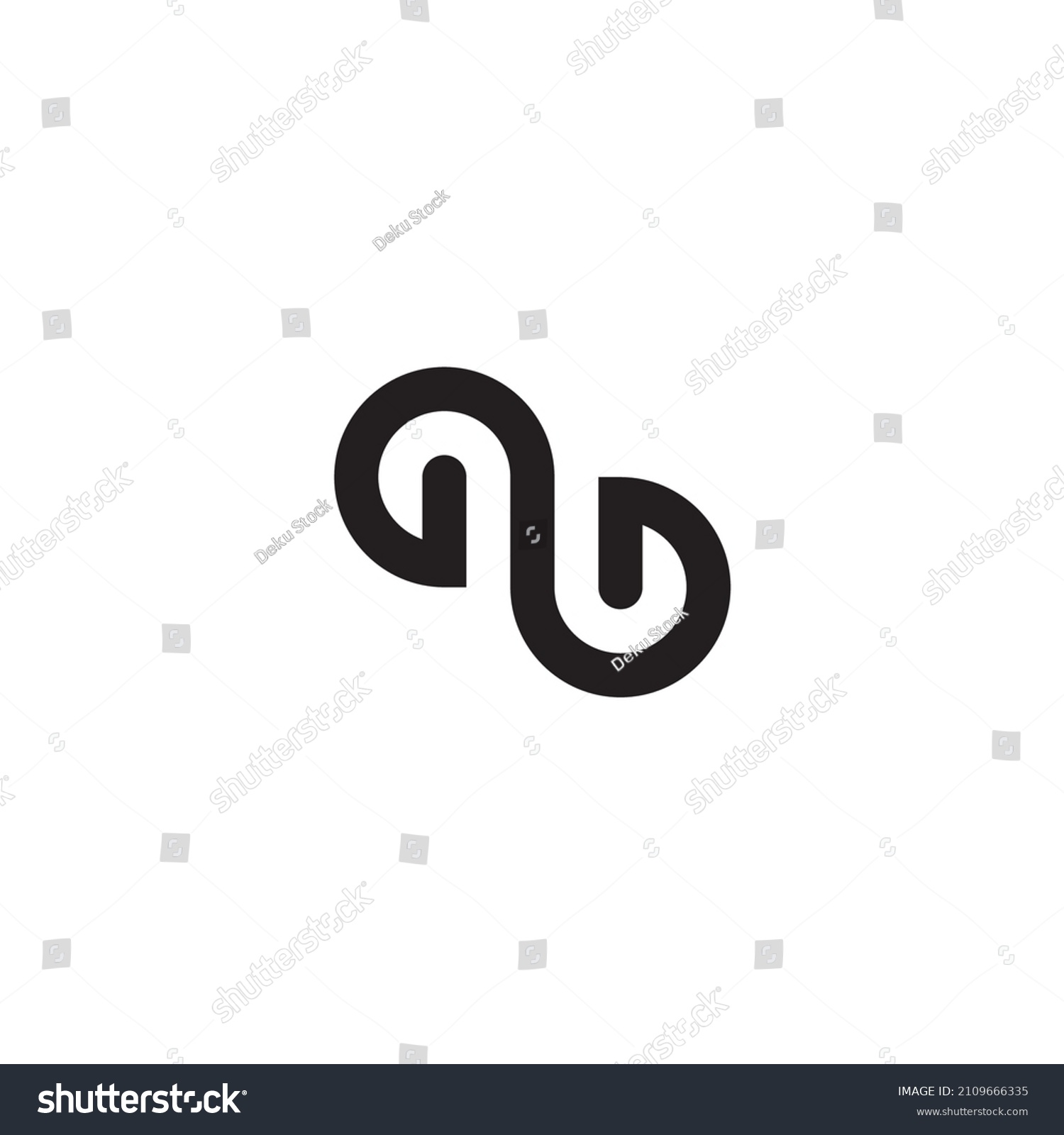 Letter N Rope Simple Symbol Logo Stock Vector (Royalty Free) 2109666335 ...