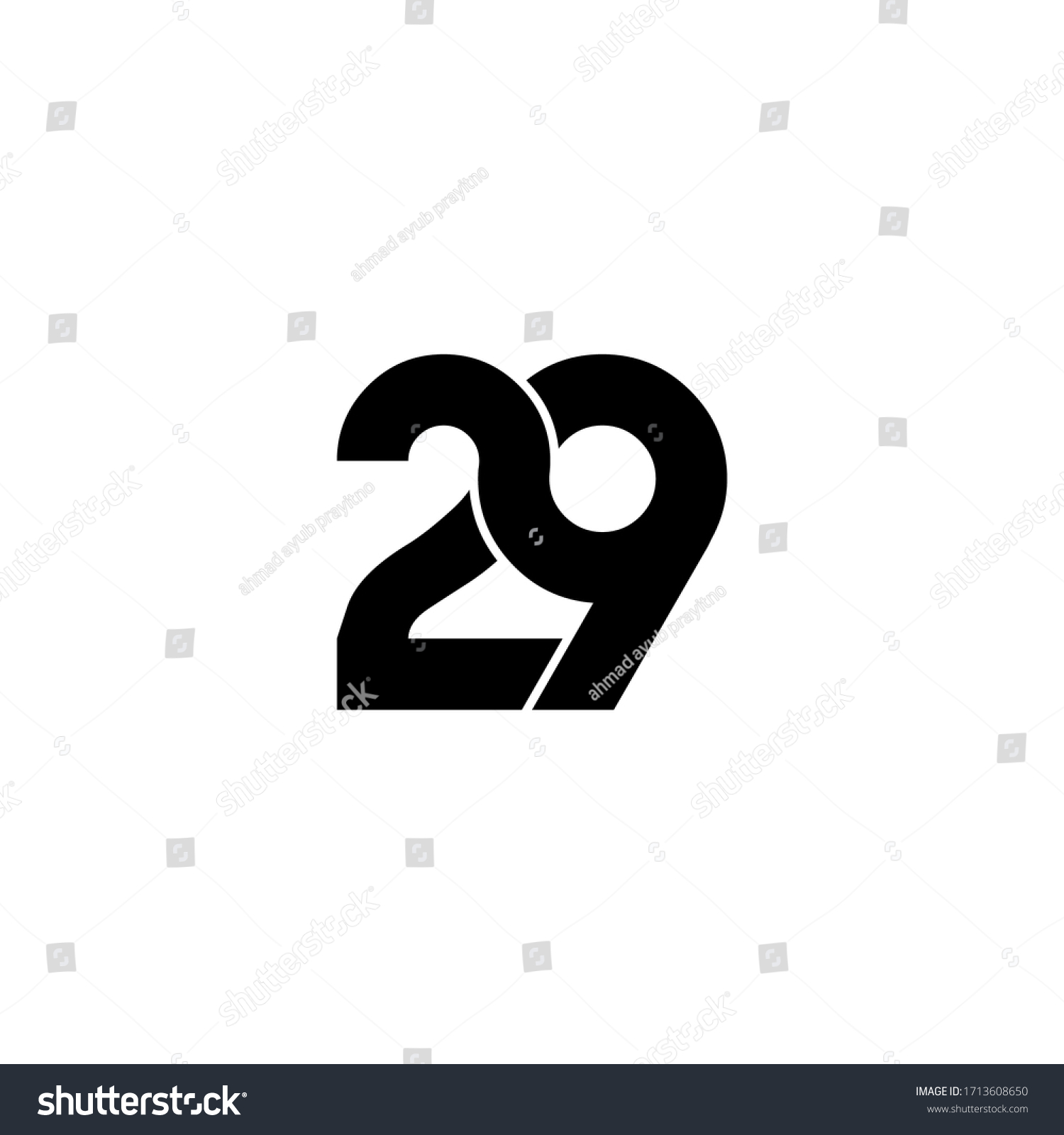 29 Letter Original Monogram Logo Design Stock Vector (Royalty Free ...