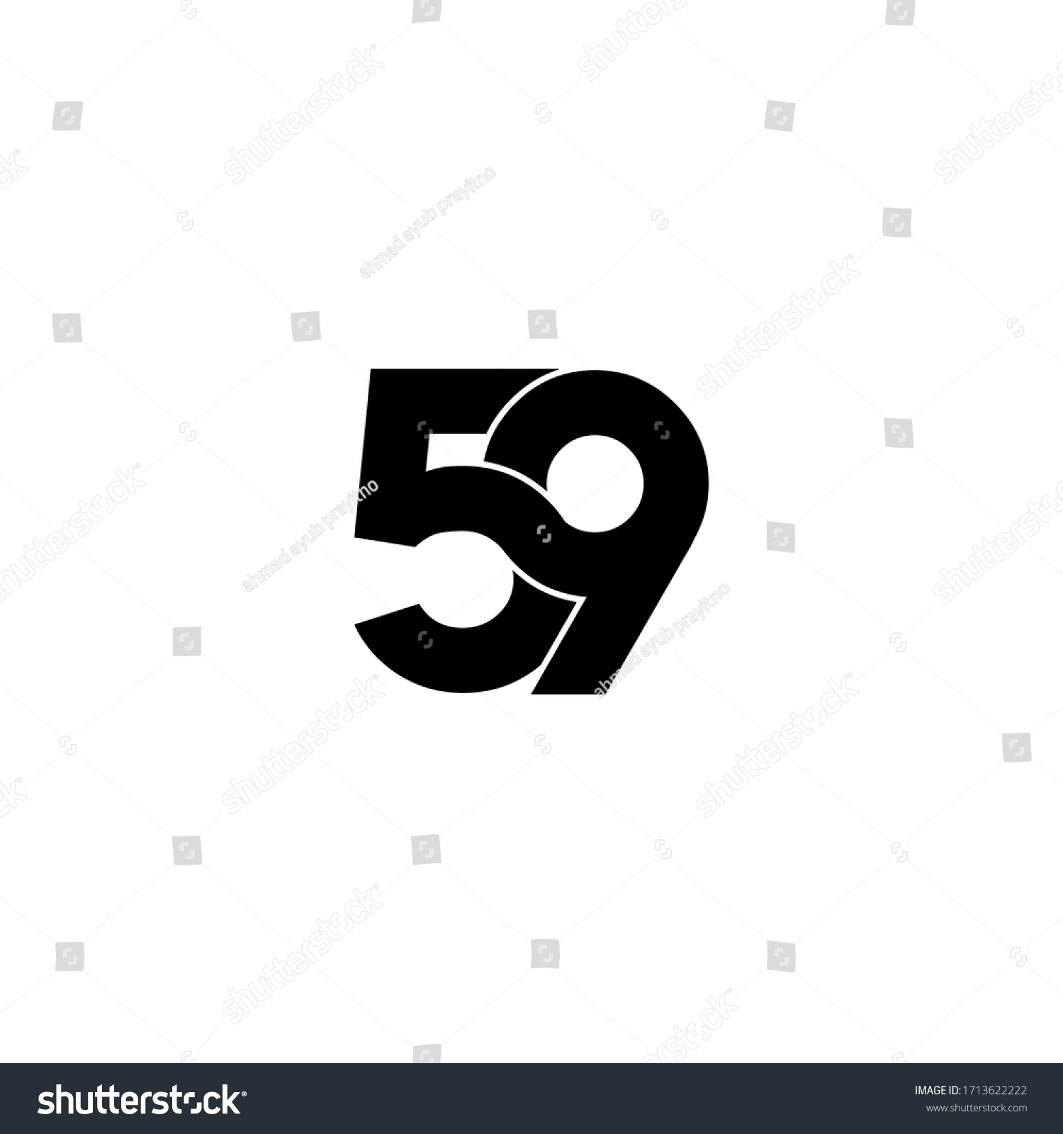 59 Letter Original Monogram Logo Design Stock Vector (Royalty Free ...