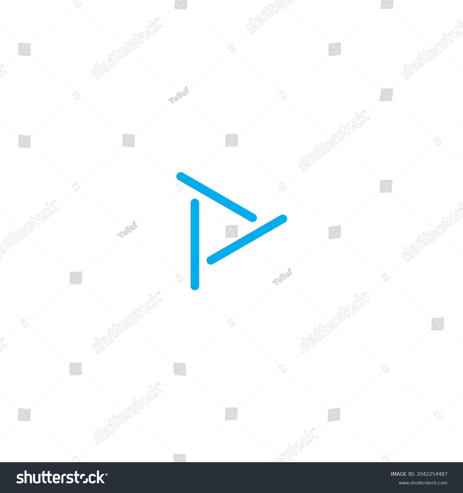 Letter P Triangle Symbol Simple Logo Stock Vector (Royalty Free ...