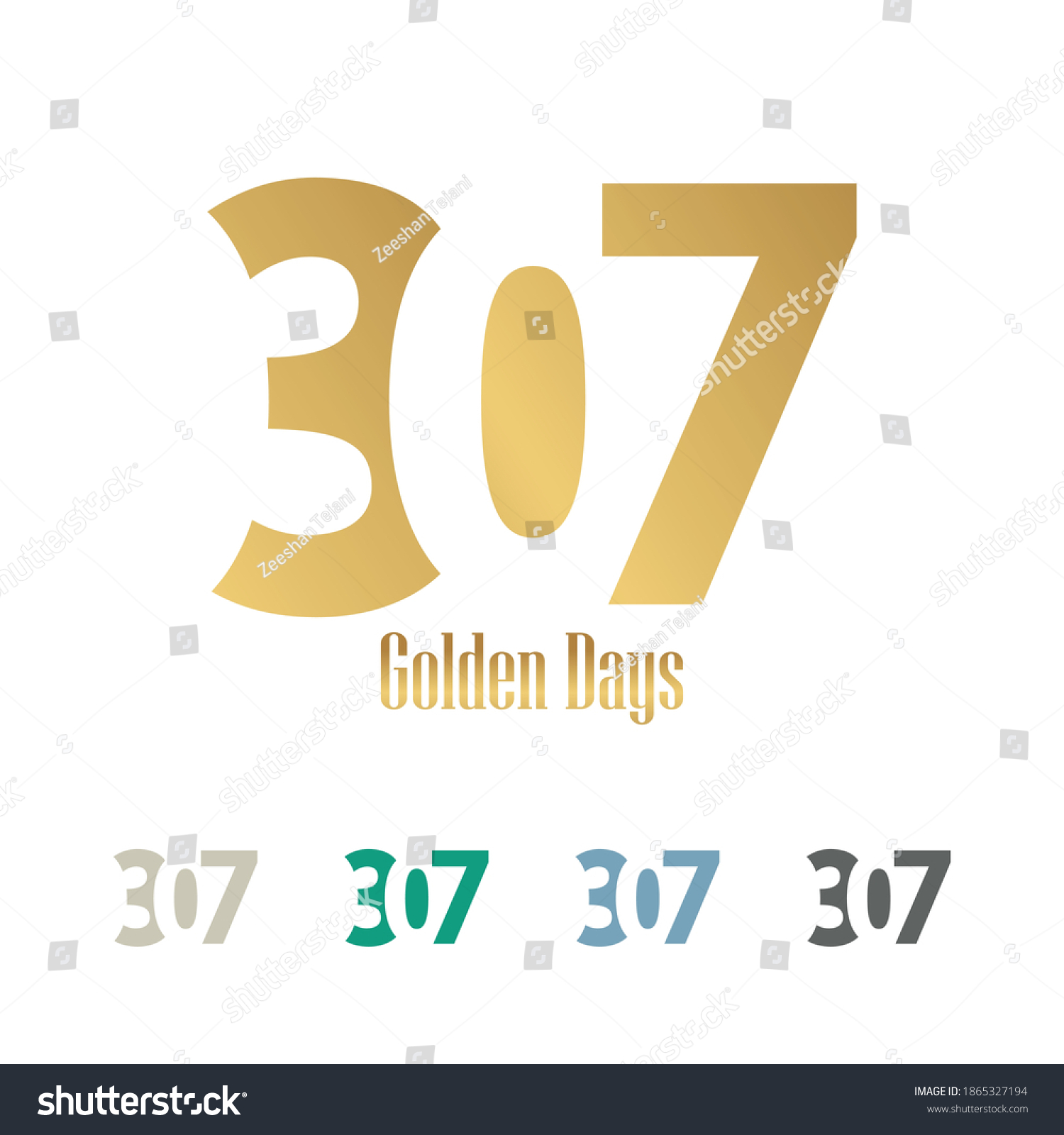 307 Lettertype Vector Logo Design 307 Stock Vector (Royalty Free ...