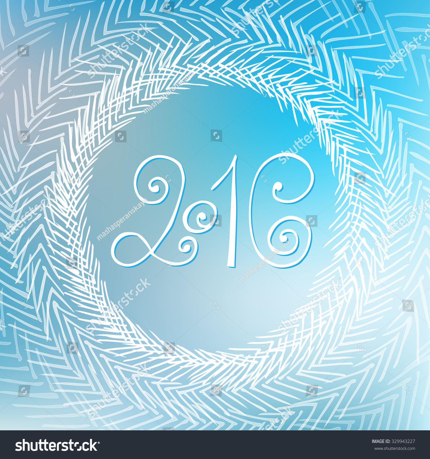 2016 Light Blue Card Vector Illustration Stock Vector (Royalty Free ...
