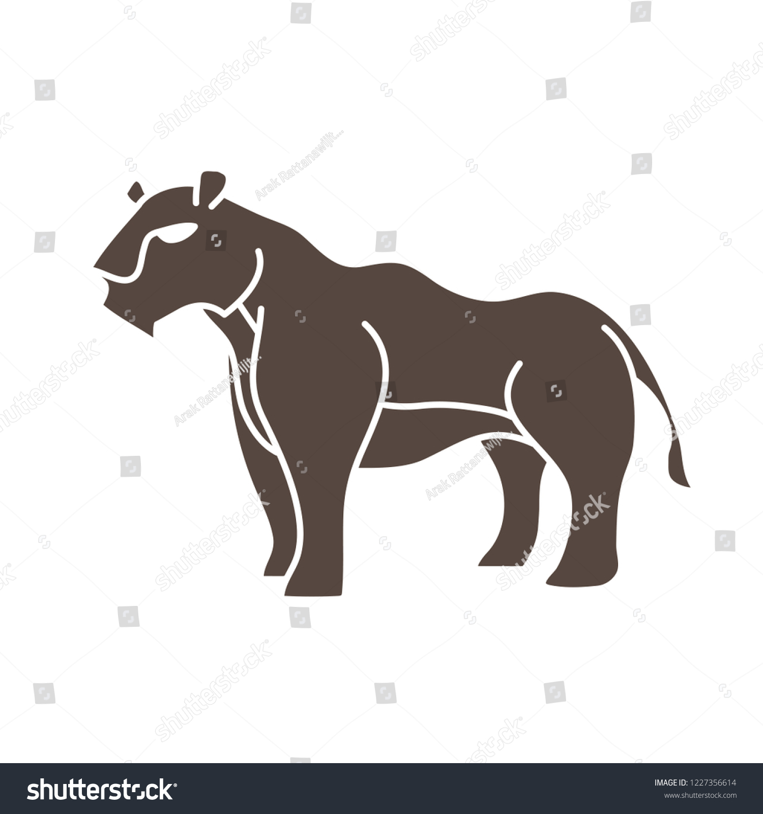 Lioness Graphic Vector Stock Vector (Royalty Free) 1227356614