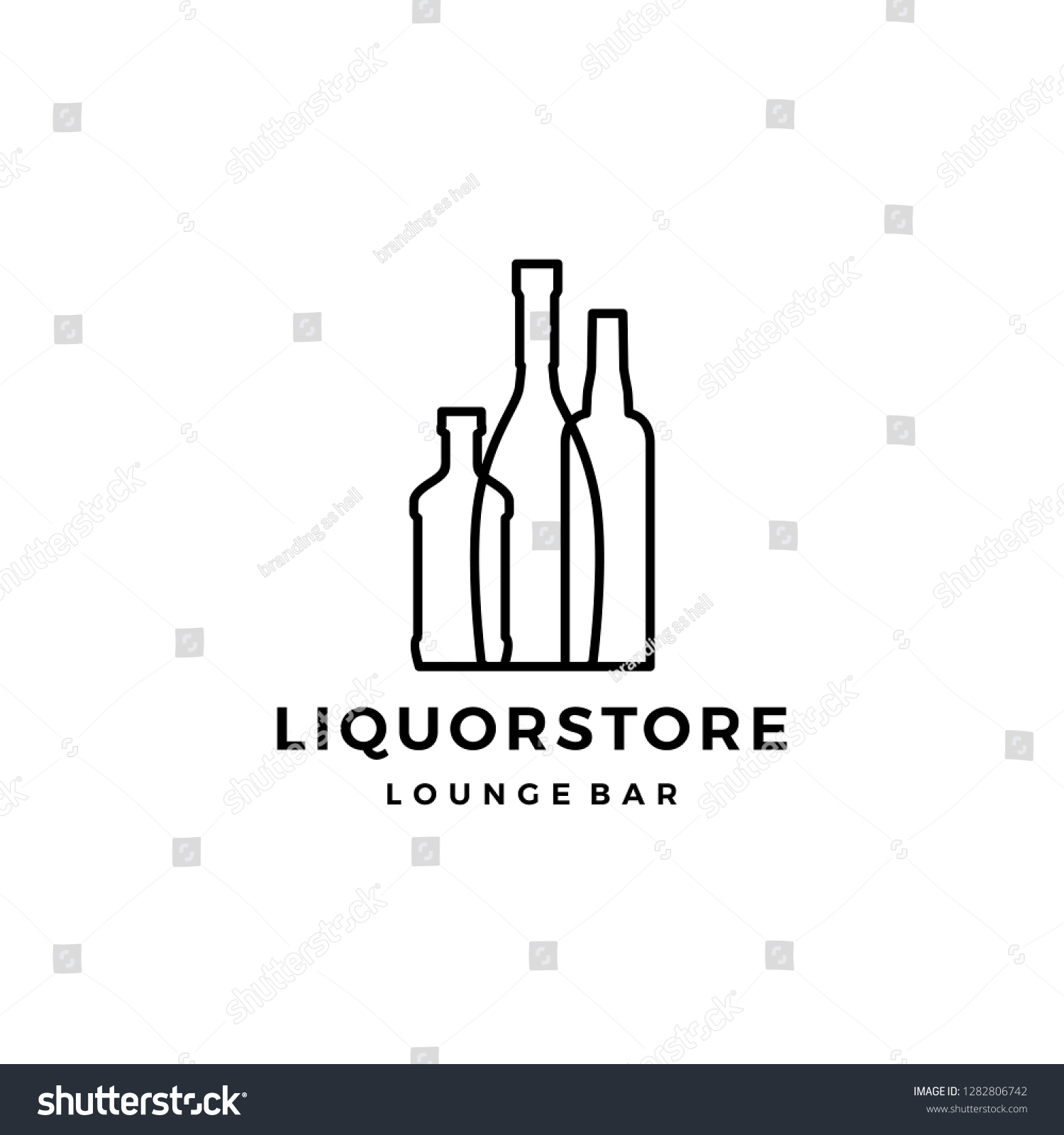 Vektor Stok Liquor Store Logo Vector (Tanpa Royalti) 1282806742 ...
