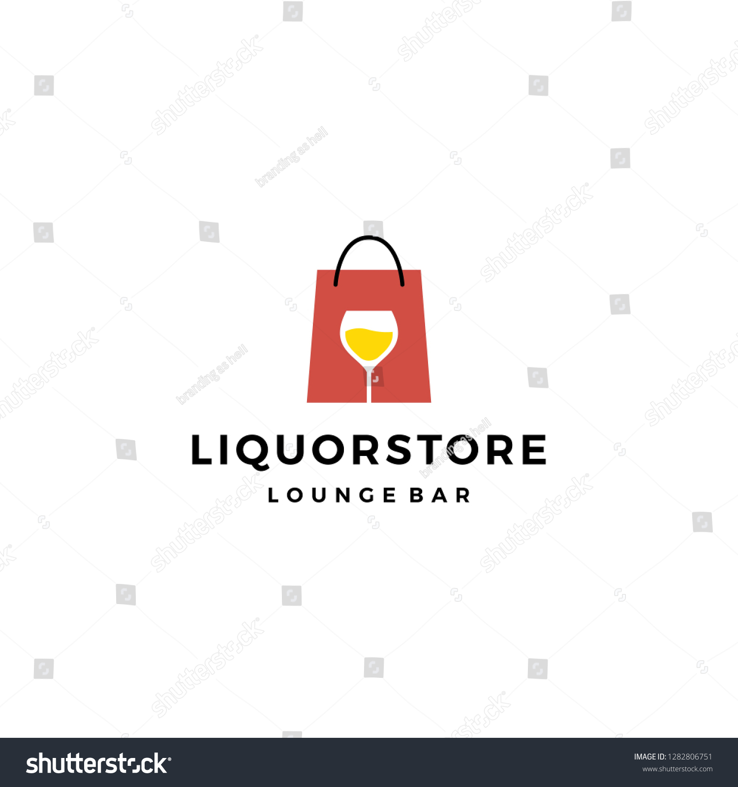 Liquor Store Logo Vector Stock Vector (Royalty Free) 1282806751