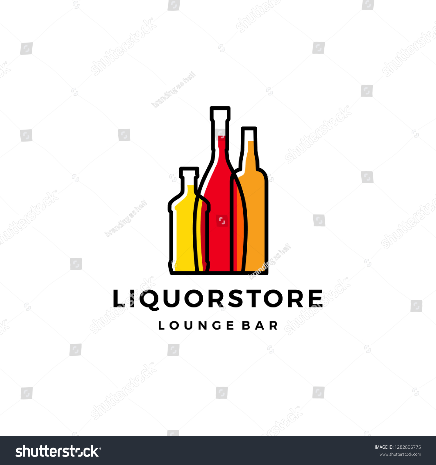 Liquor Store Logo Vector Stock Vector (Royalty Free) 1282806775
